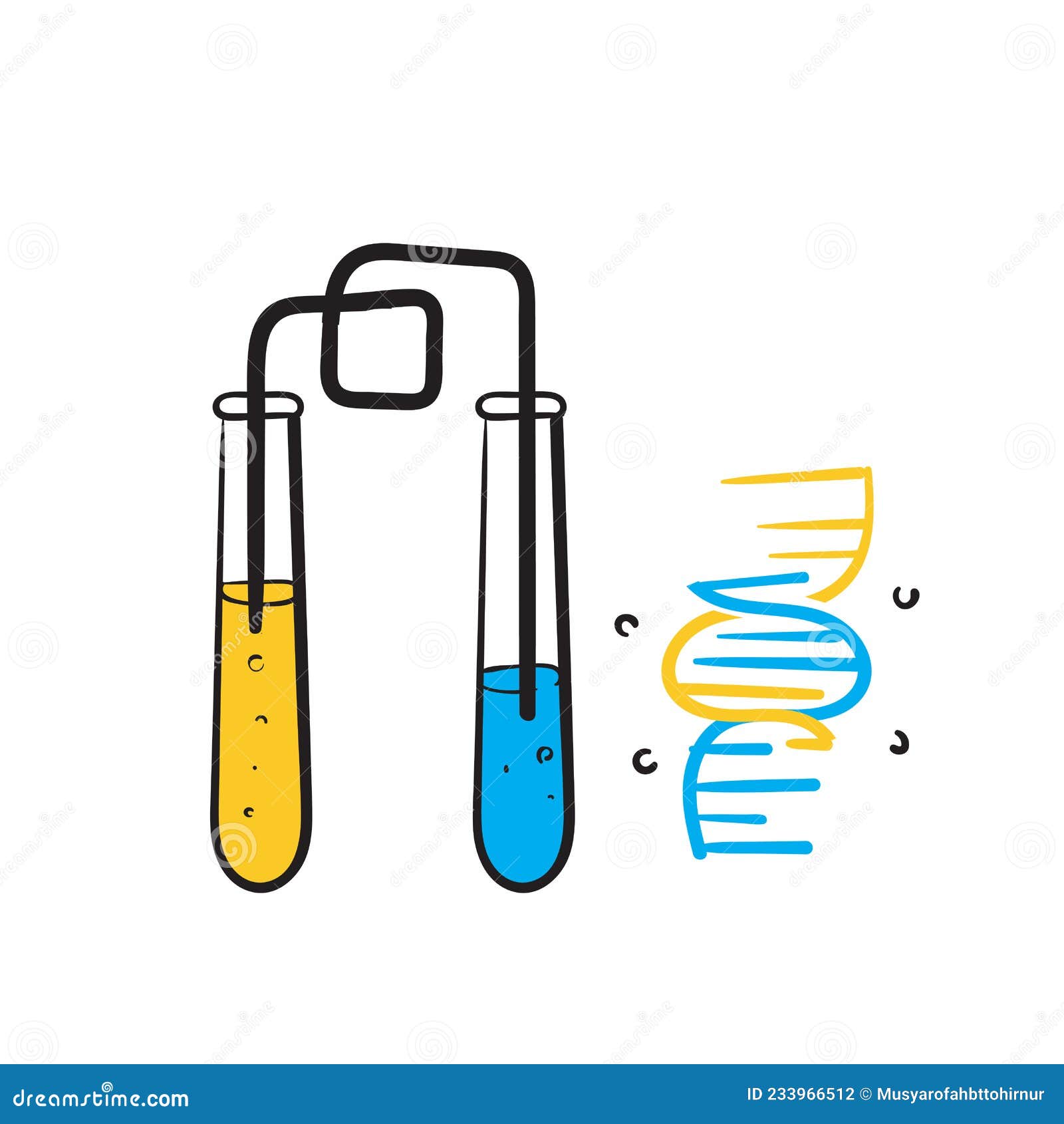 Hand Drawn Doodle Laboratory Equipment Illustration Vector Isolated ...