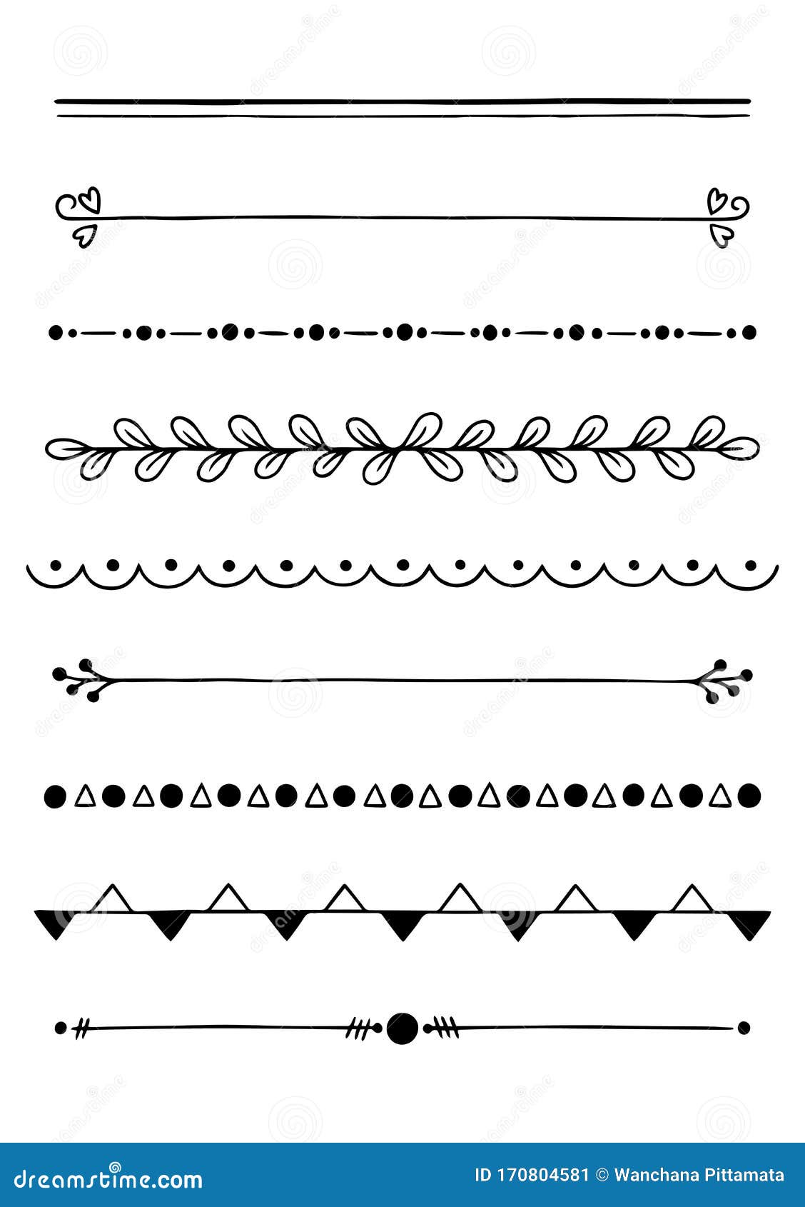 0017 Hand Drawn Dividers stock vector. Illustration of elegant - 170804581