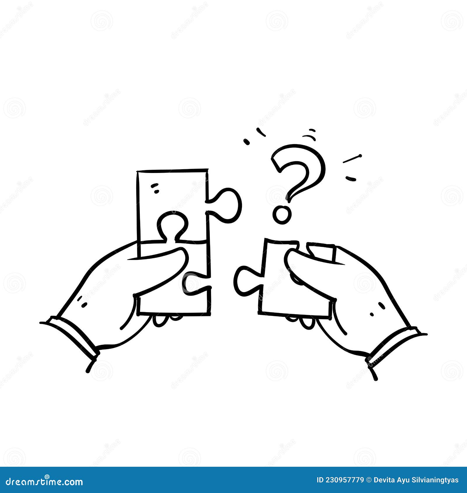 Puzzle And Question Mark Concept In Green And Blue Colors Royalty-Free ...