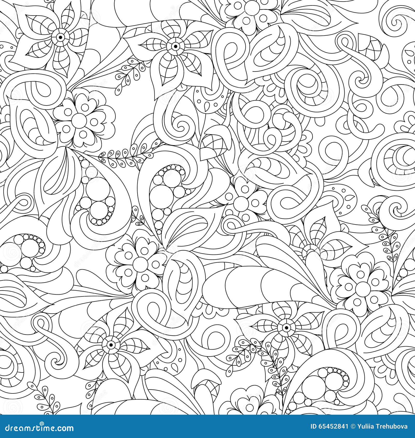 Hand Drawn Doodle Pattern in Vector. Zentangle Background. Seamless ...