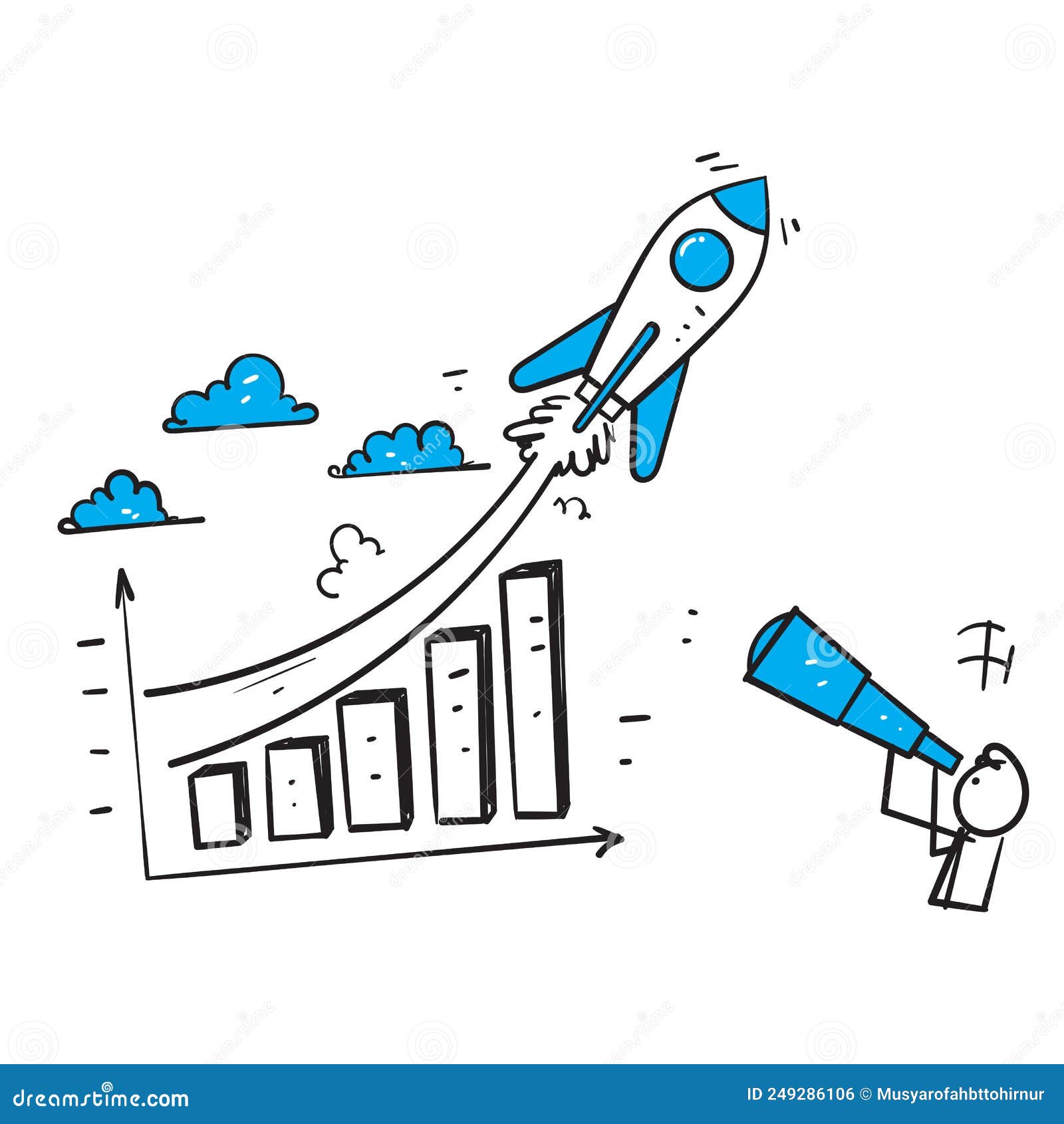 Exponential Graph Line Vector Doodle Simple Icon | CartoonDealer.com ...