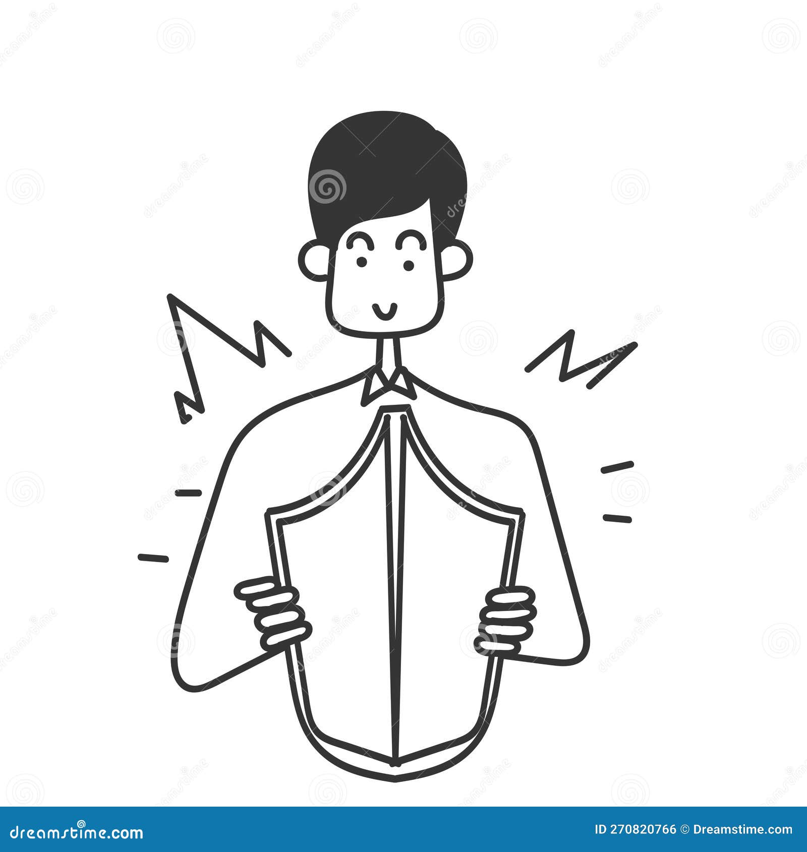 Hand Drawn Doodle Person Holding Shield Illustration Vector Stock ...