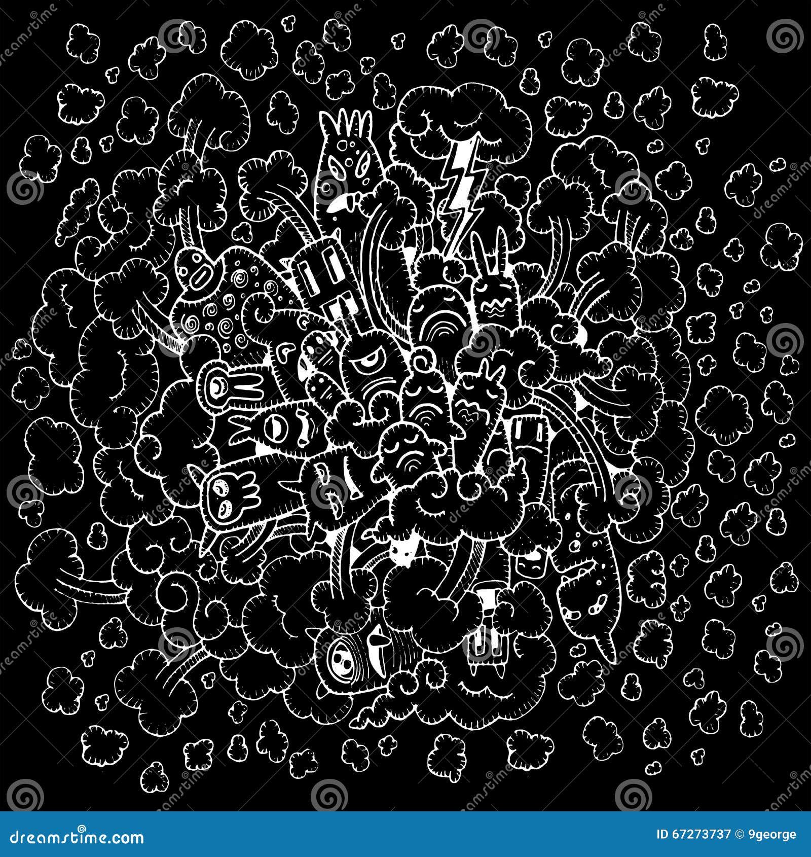 Hand Drawn of Doodle Pollution Doodle Stock Vector - Illustration of ...