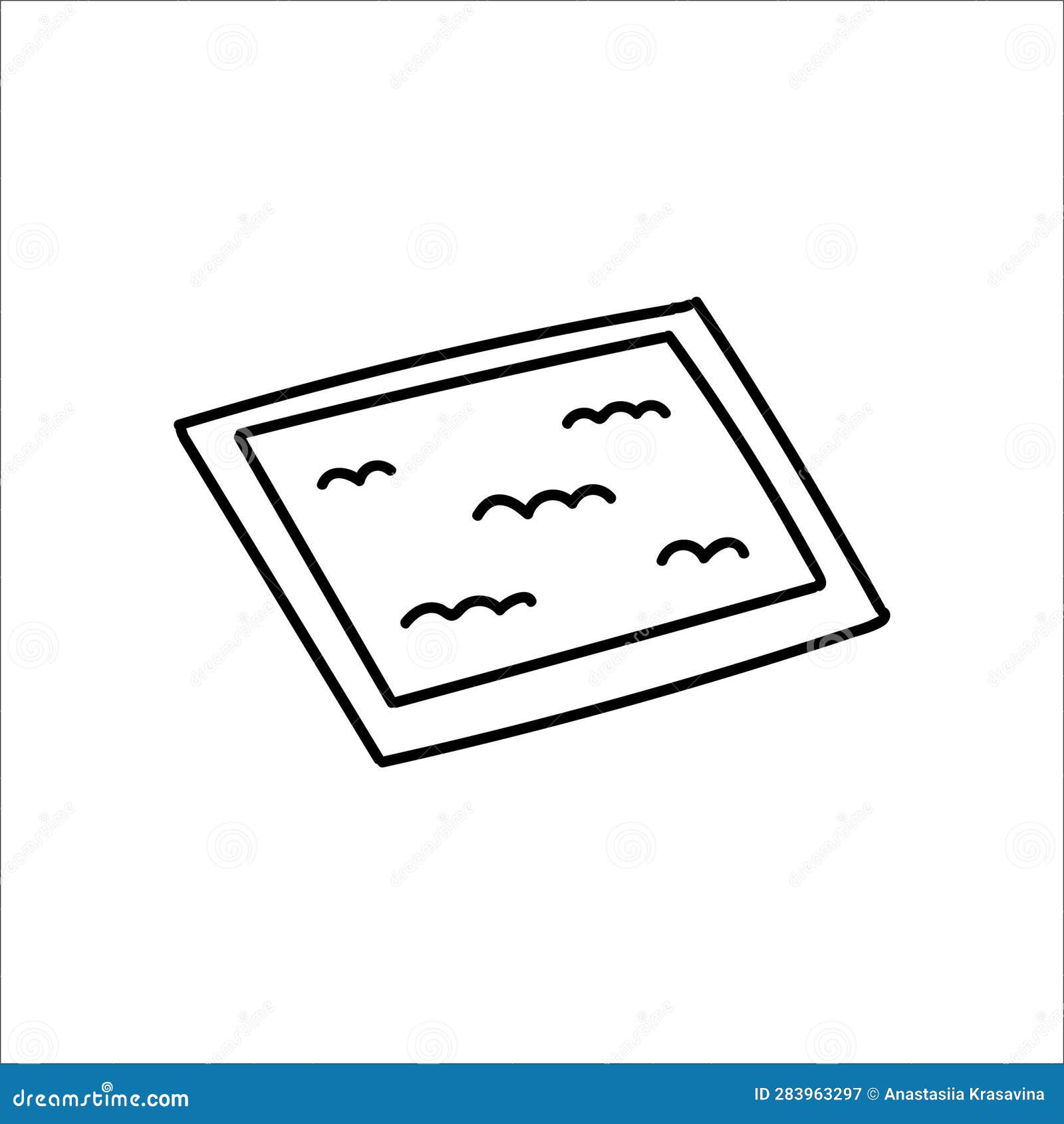 Hand Drawn Doodle Pool Line Icon Concept. Simple Rectangular Outdoor ...