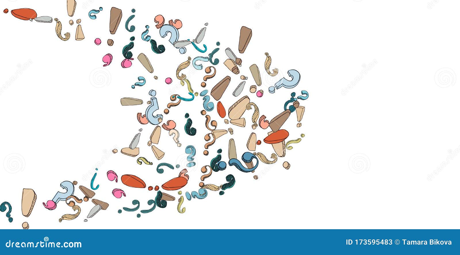 Hand Drawn Doodle Punctuation Marks Set Stock Illustration ...