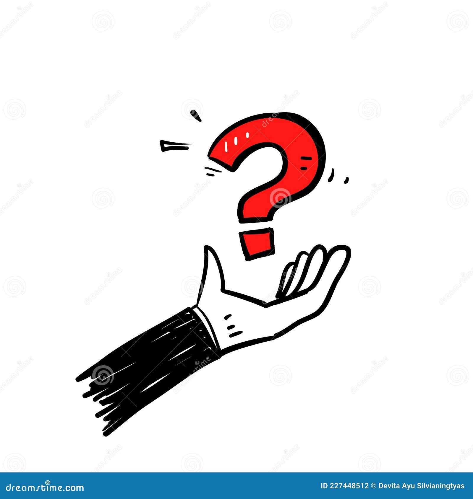 Doodle Question Marks. Hand Drawn Interrogation Query Symbols Vector ...