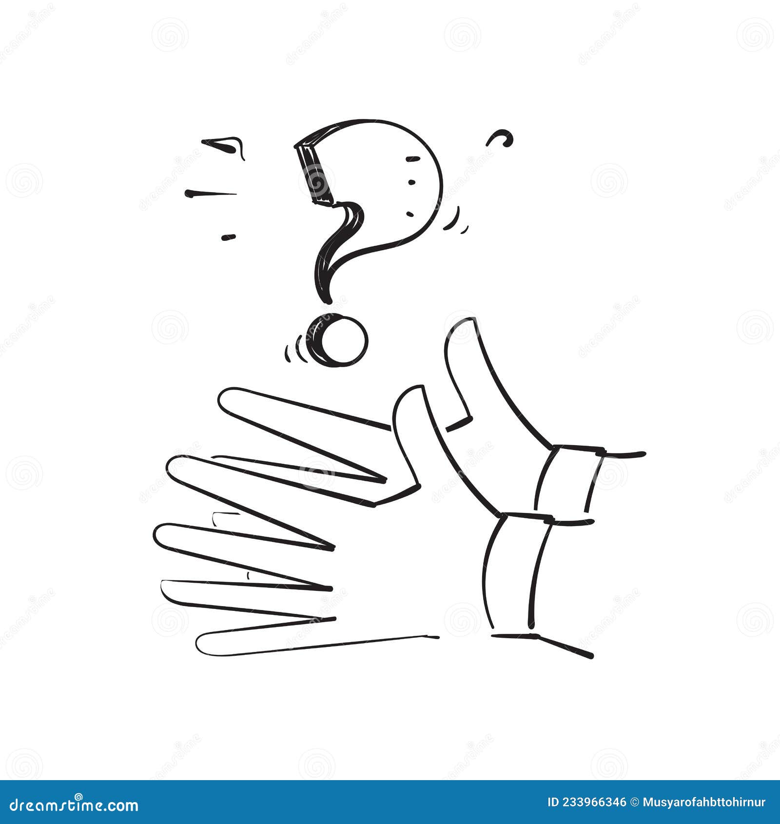 Doodle Question Marks. Hand Drawn Interrogation Query Symbols Vector ...