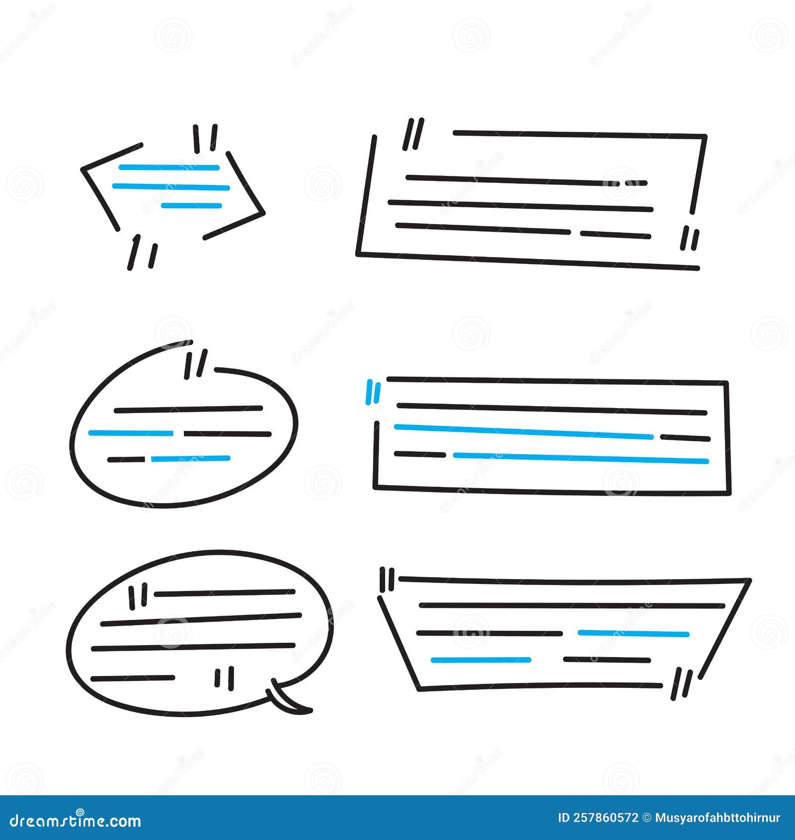 Hand Drawn Doodle Quote Mark Frame Illustration Vector Stock Vector ...