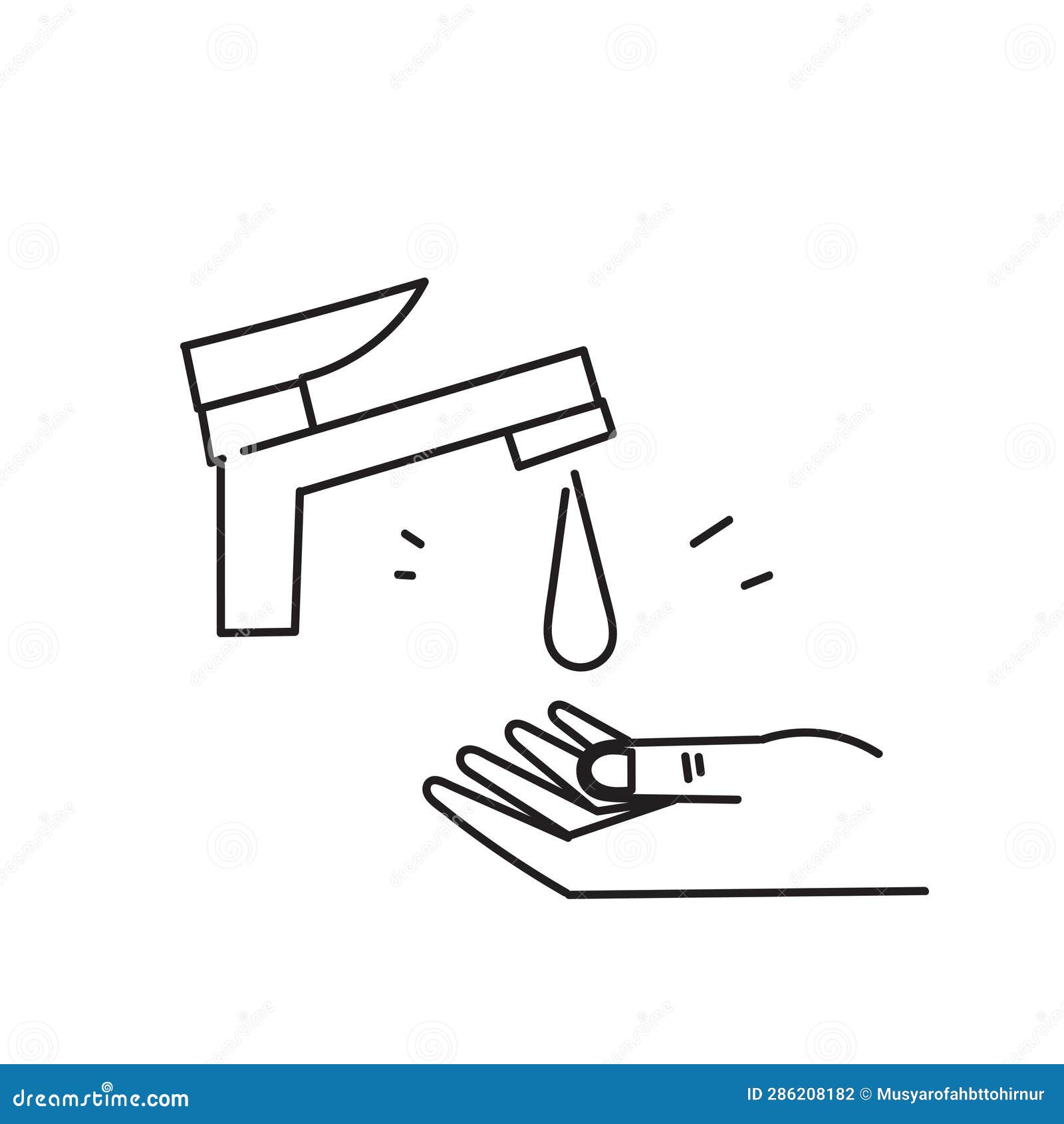 Hand Drawn Doodle Save Water Icon Illustration Stock Illustration ...