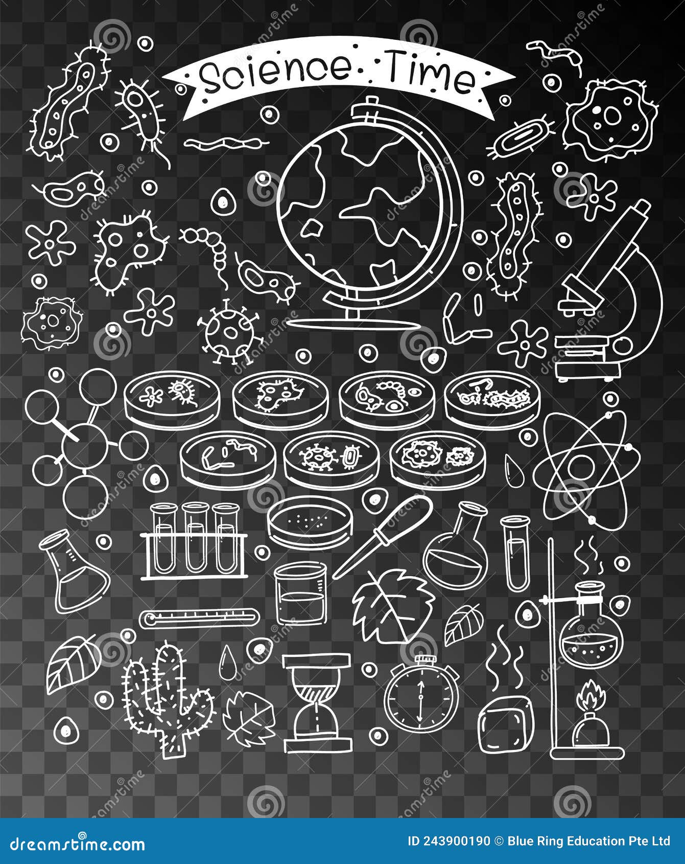 Hand Drawn Doodle of Science Icons Stock Vector - Illustration of ...