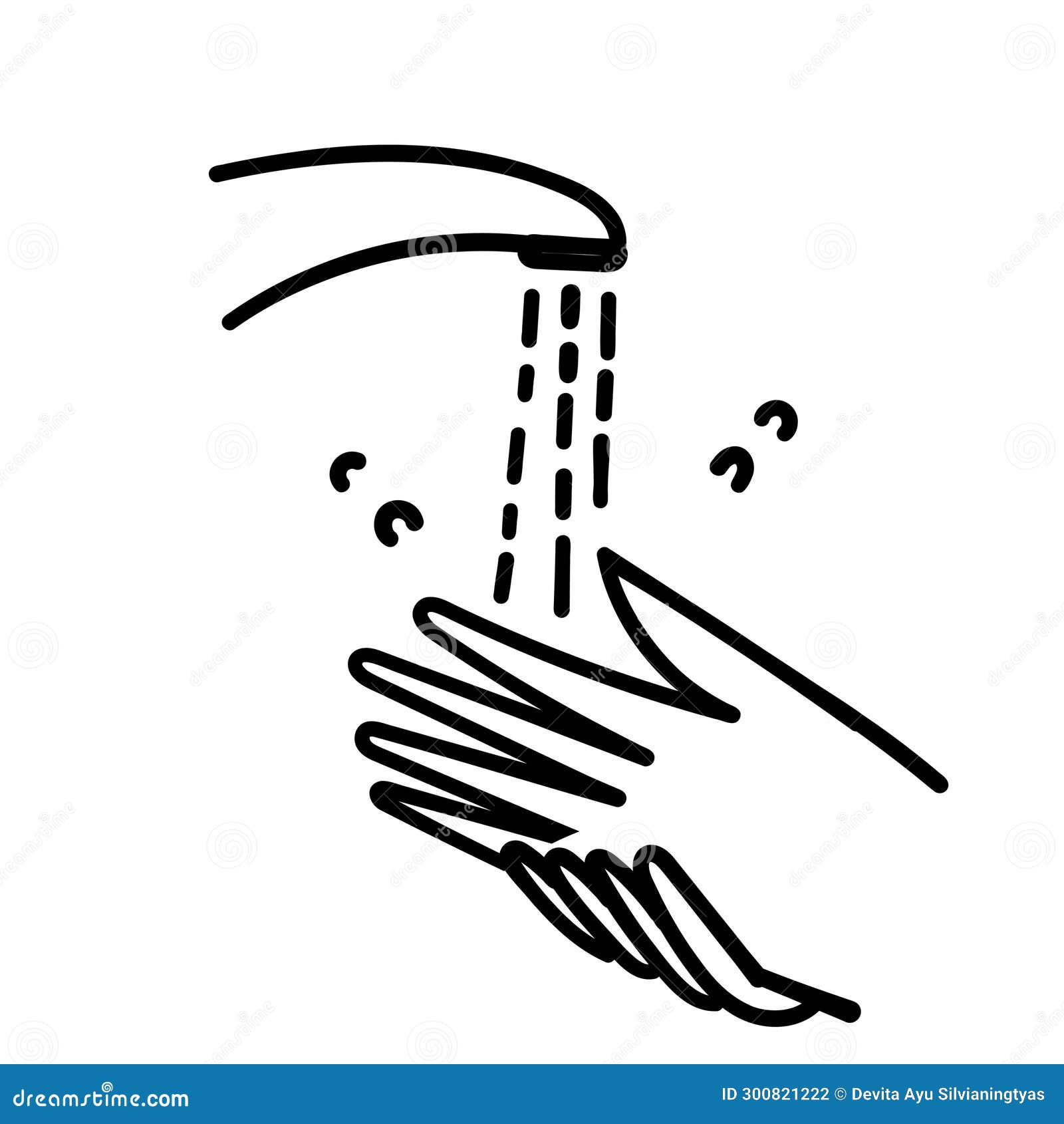 Hand Drawn Doodle Simple Set of Washing Hands Related Stock Vector ...