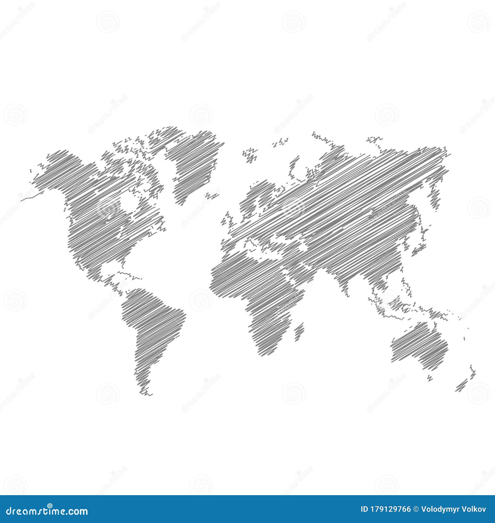 Hand Drawn Doodle Sketch Sketch Political World Map Vector Illustration ...