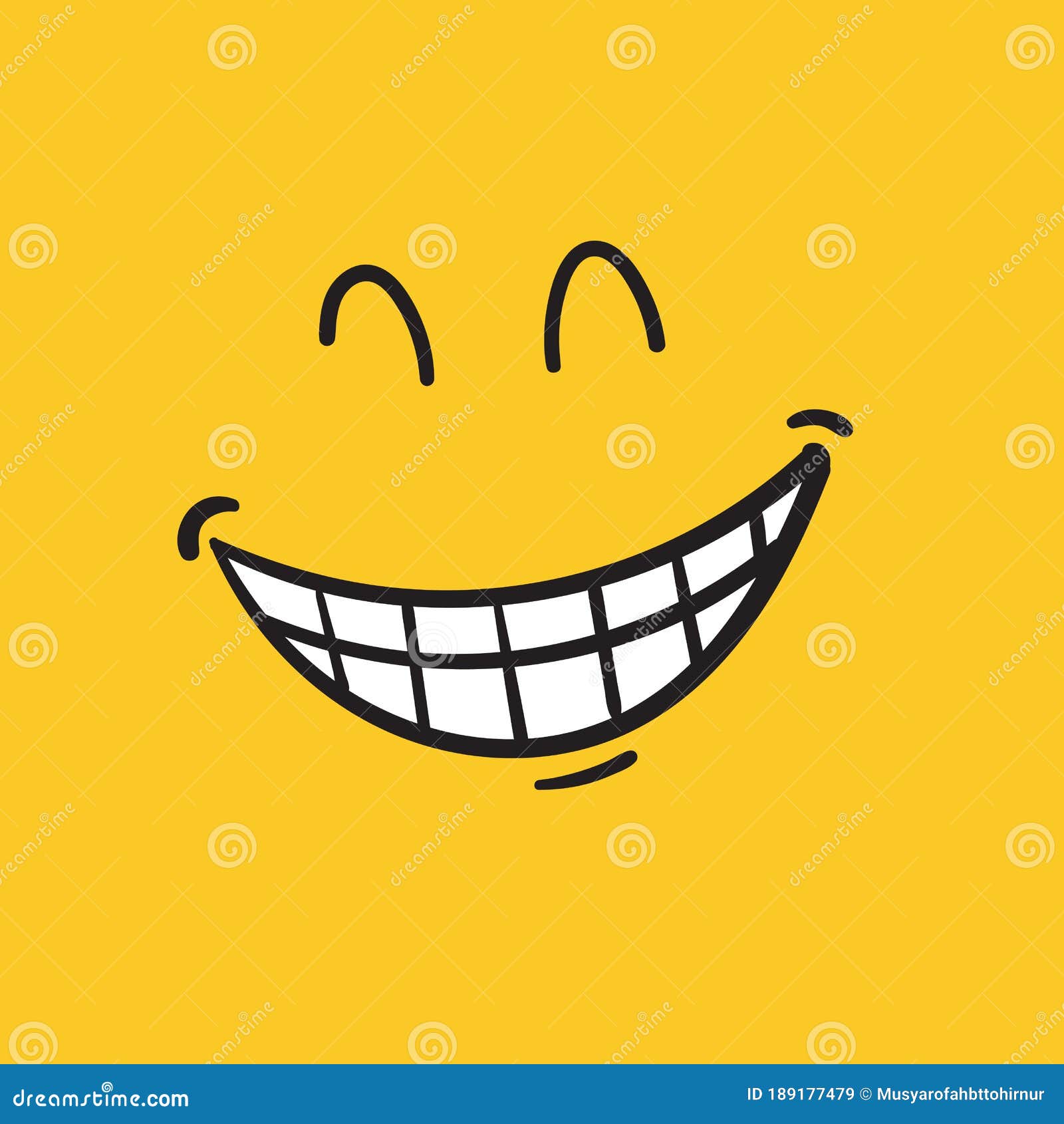 Hand Drawn Doodle Smile Illustration Cartoon Art Style Vector Stock ...