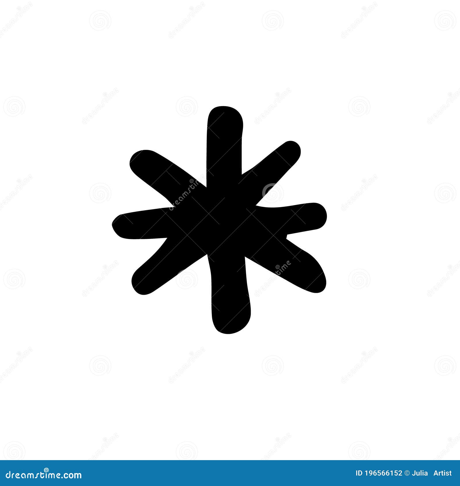 Hand Drawn Doodle Snow Flakes. Stock Vector - Illustration of flake ...