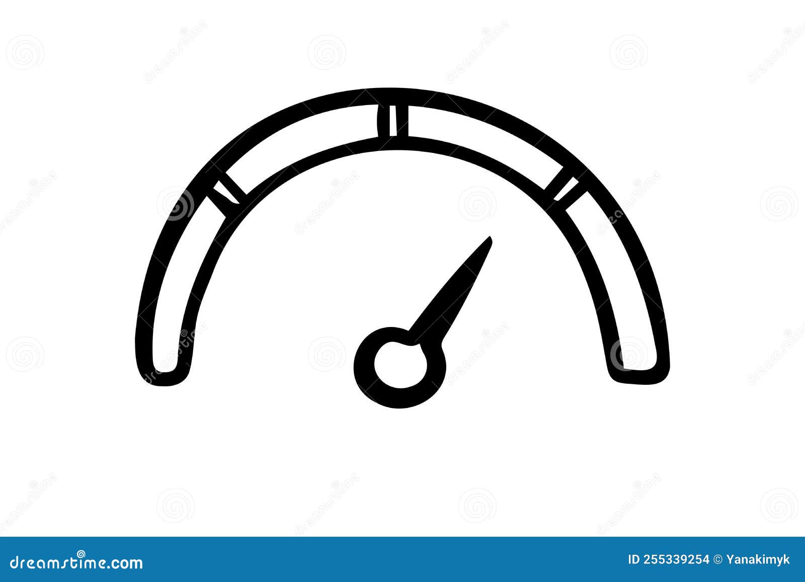 Hand Drawn Doodle Speedometer, Tachometer Icon. Speed Indicator Sign ...