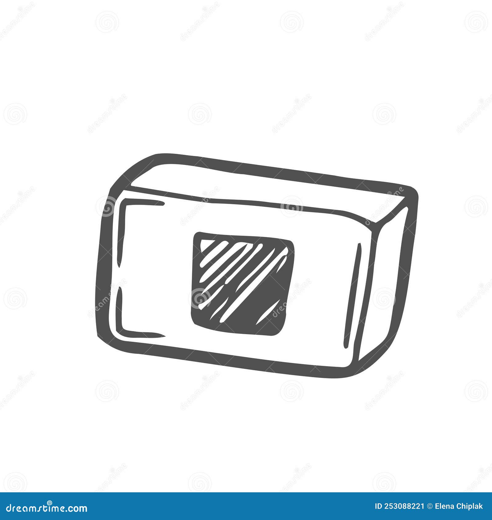 Hand Drawn Doodle Stop Button Illustration Vector Isolated Background ...