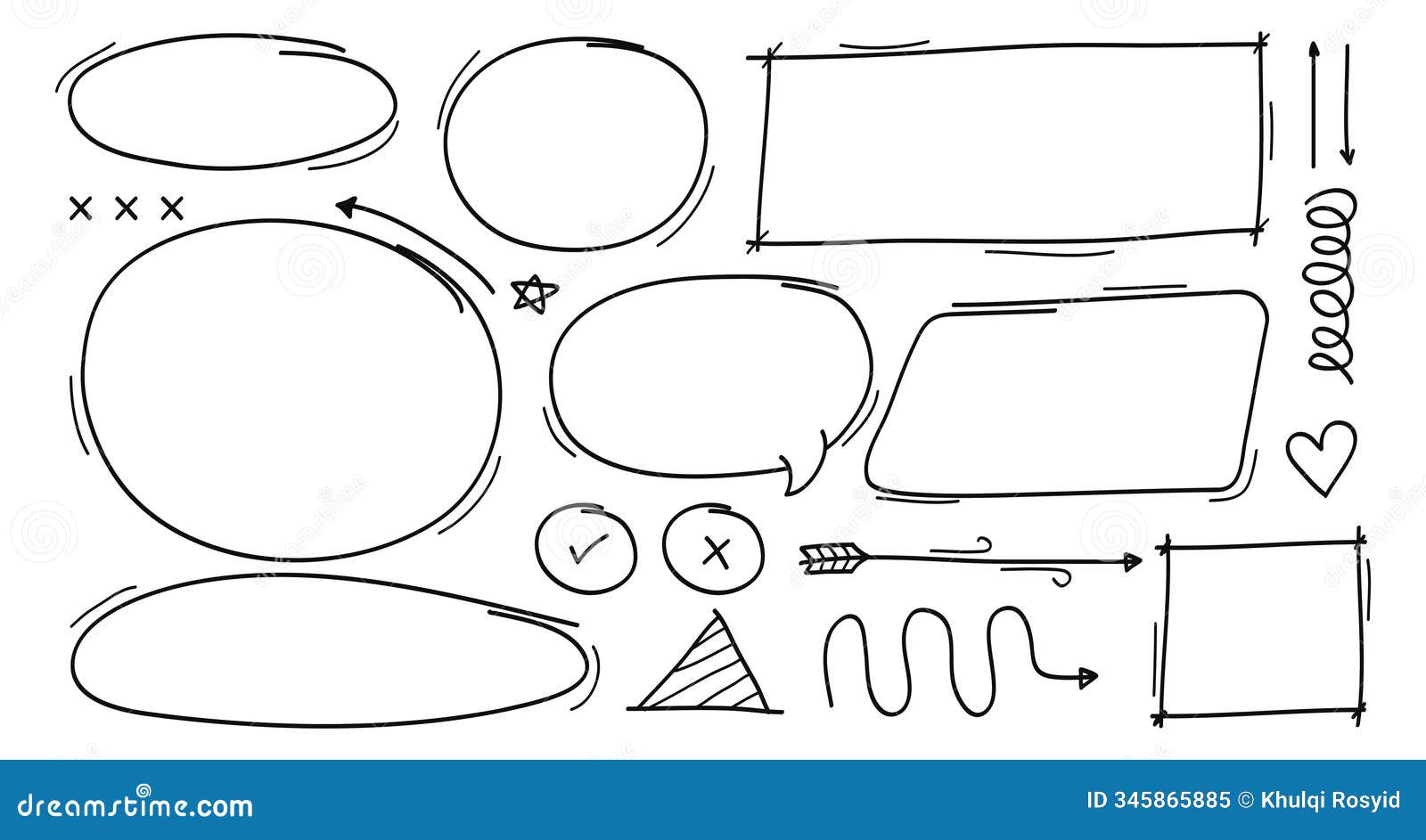 Hand Drawn Doodle Style Collection .Vector Illustration Stock ...