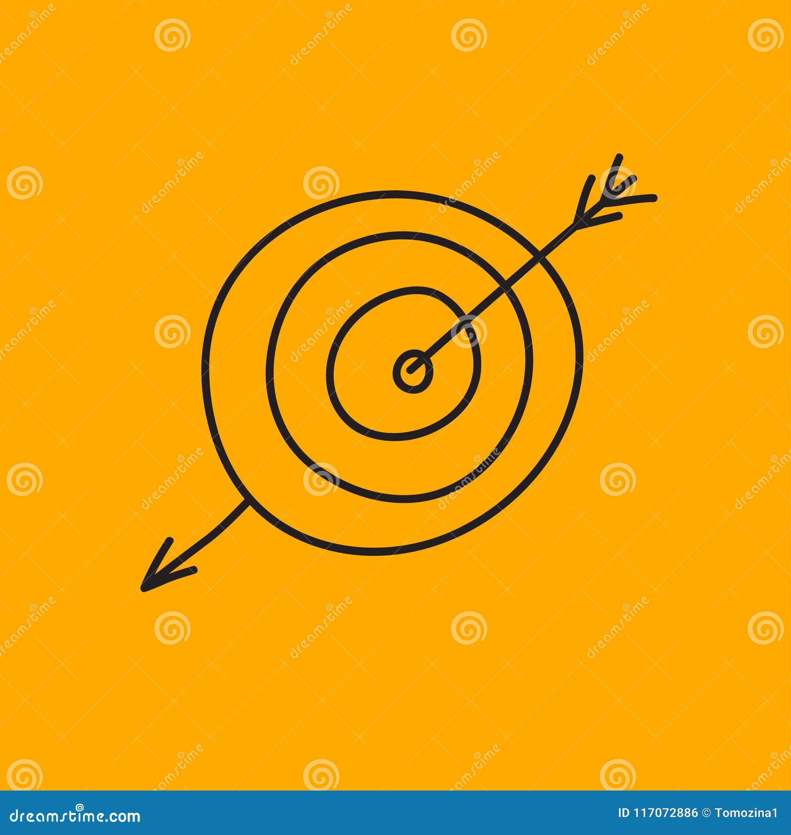 Hand drawn doodle target stock vector. Illustration of hand - 117072886