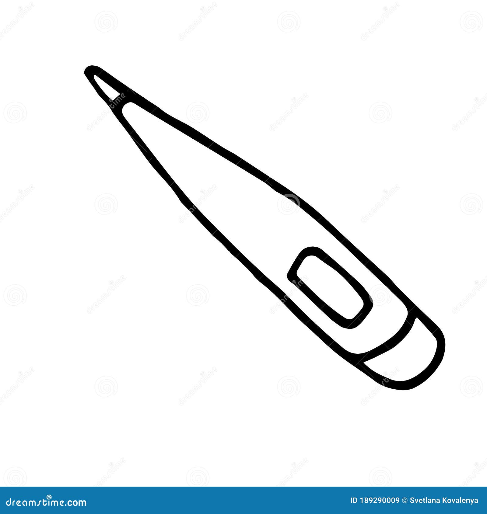 Hand-drawn Doodle Temperature Thermometer Stock Vector - Illustration ...