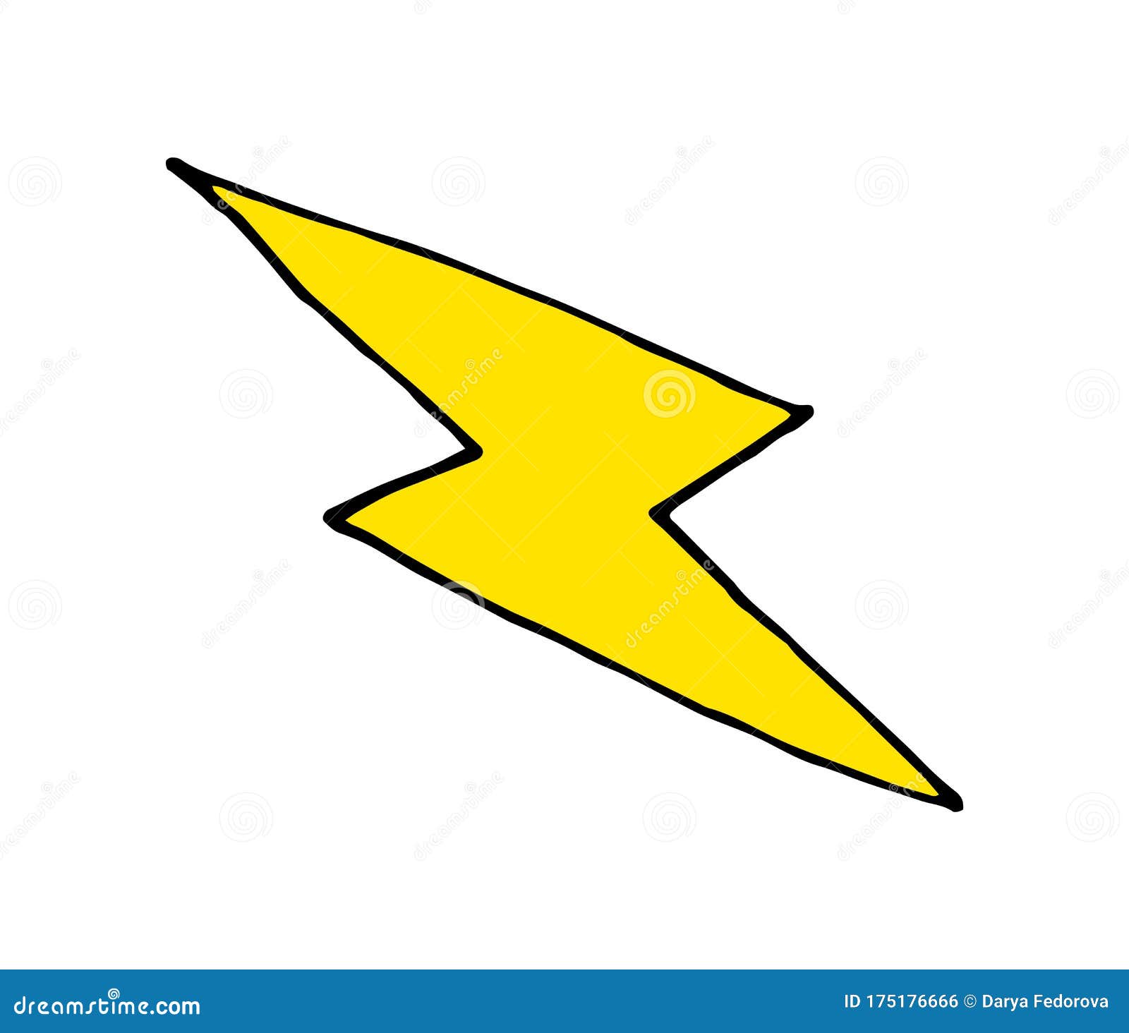 Hand Drawn Doodle Vector Cartoon Sketch Lightning Stock Illustration ...