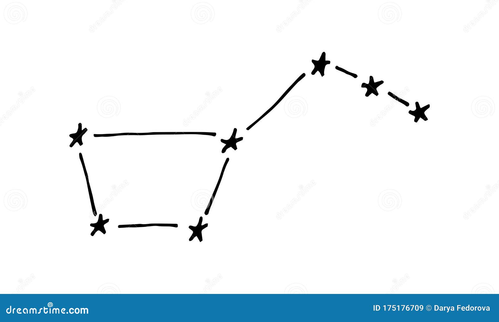 Hand Drawn Doodle Vector Cartoon Sketch Star Constellation Stock ...