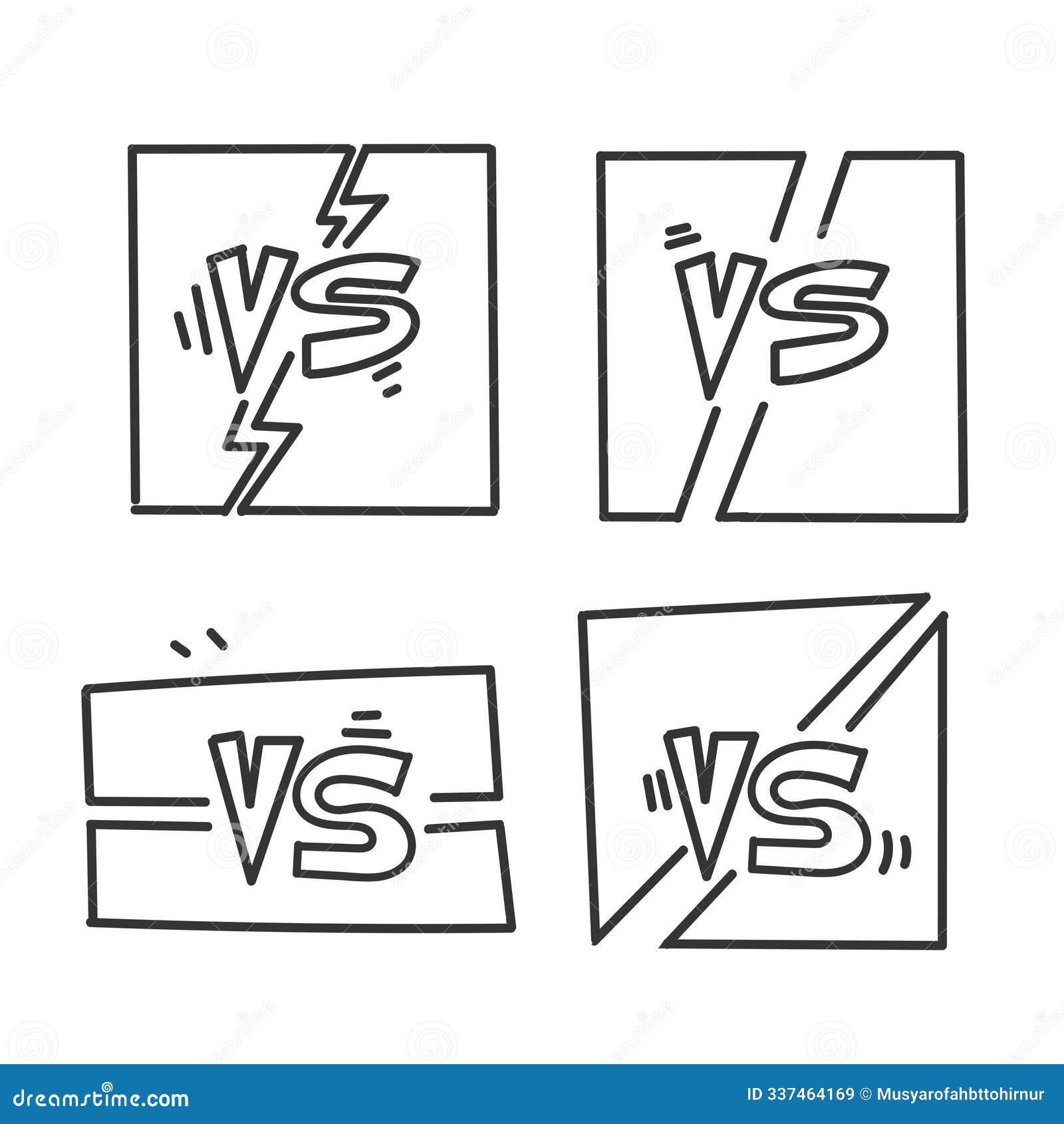 Hand Drawn Doodle Versus Background Element Stock Illustration ...