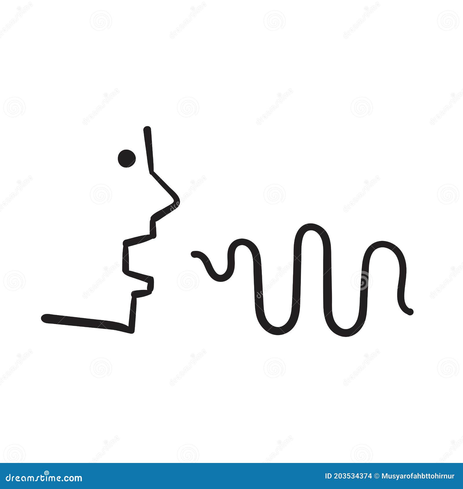 Hand Drawn Doodle Voice Recognition Concept. Voice Control Isolated ...