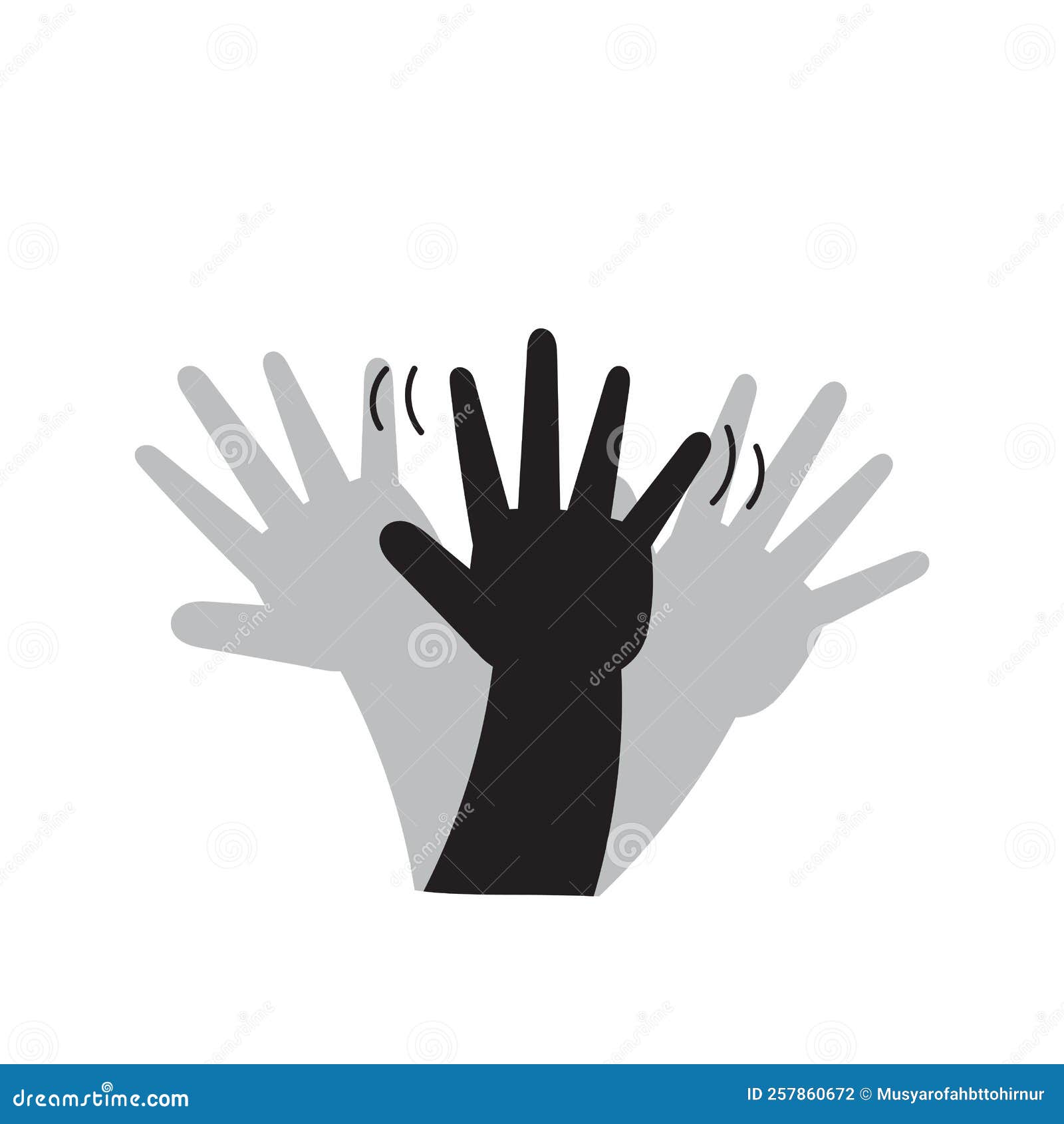 Hand Drawn Doodle Hand Waving Hello Illustration Vector Stock Vector ...