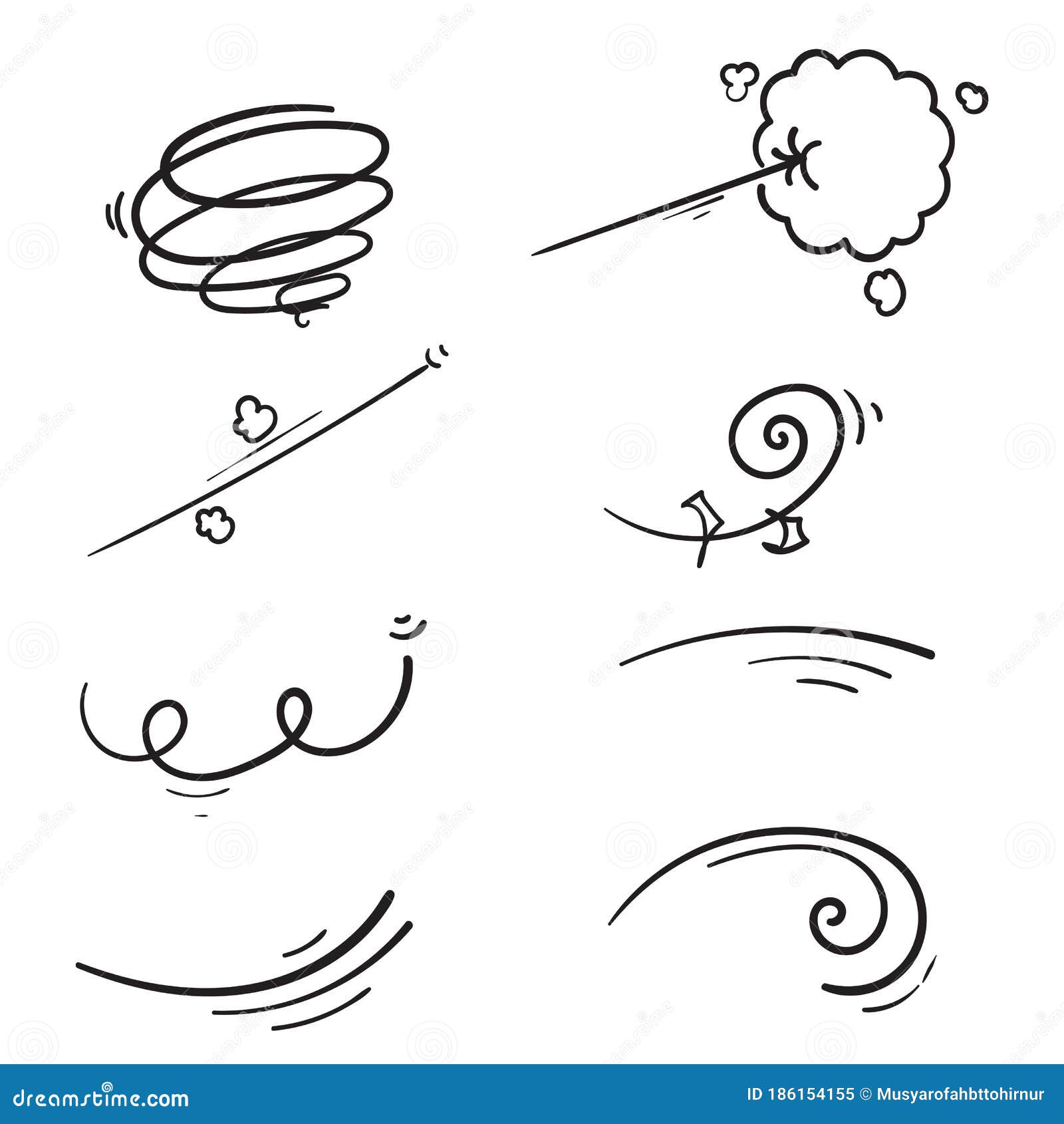 Hand Drawn Doodle Wind Collection Illustration Cartoon Manga Style ...