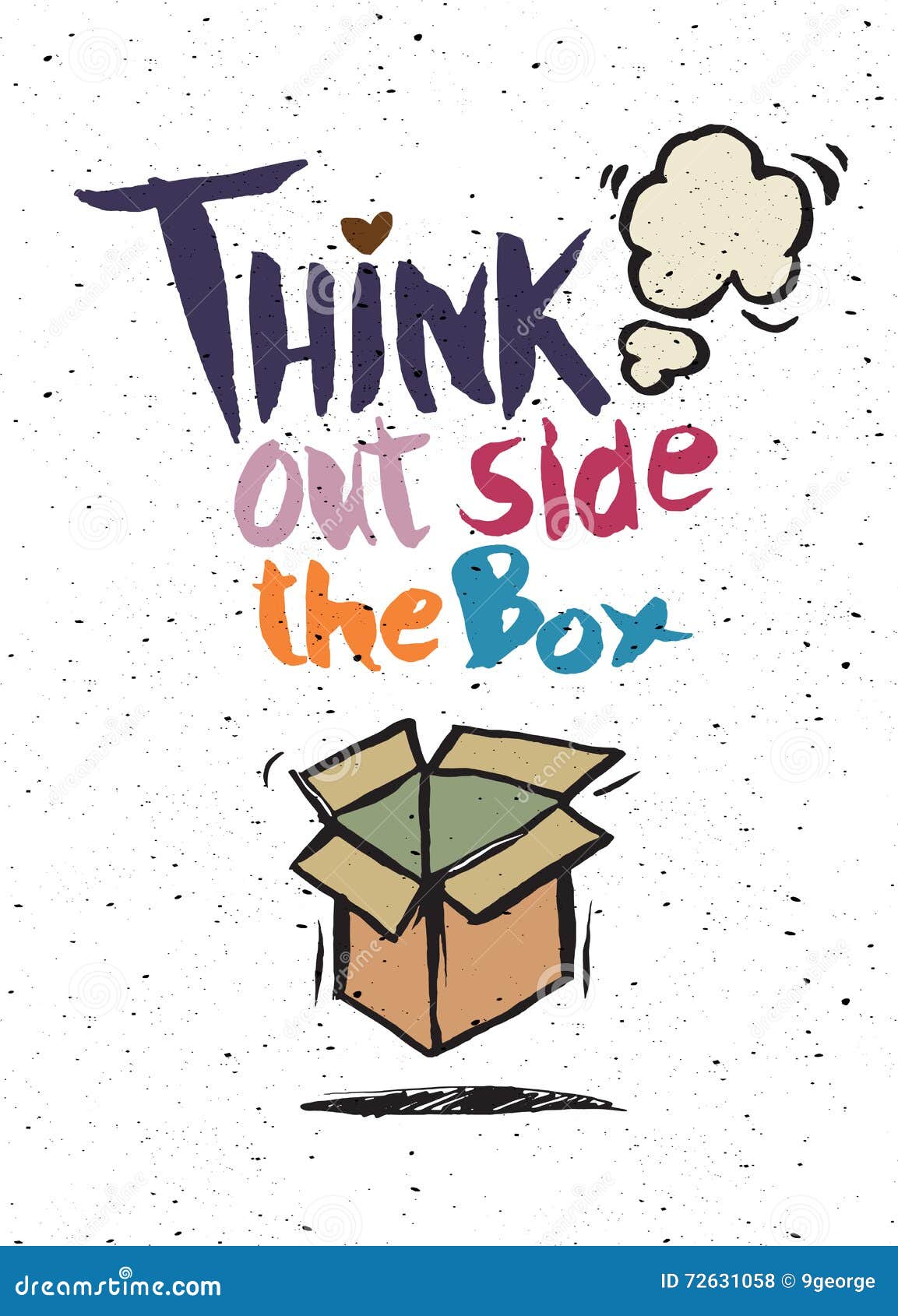 Hand Drawn Doodles,think Out Side the Box Concept Stock Vector ...