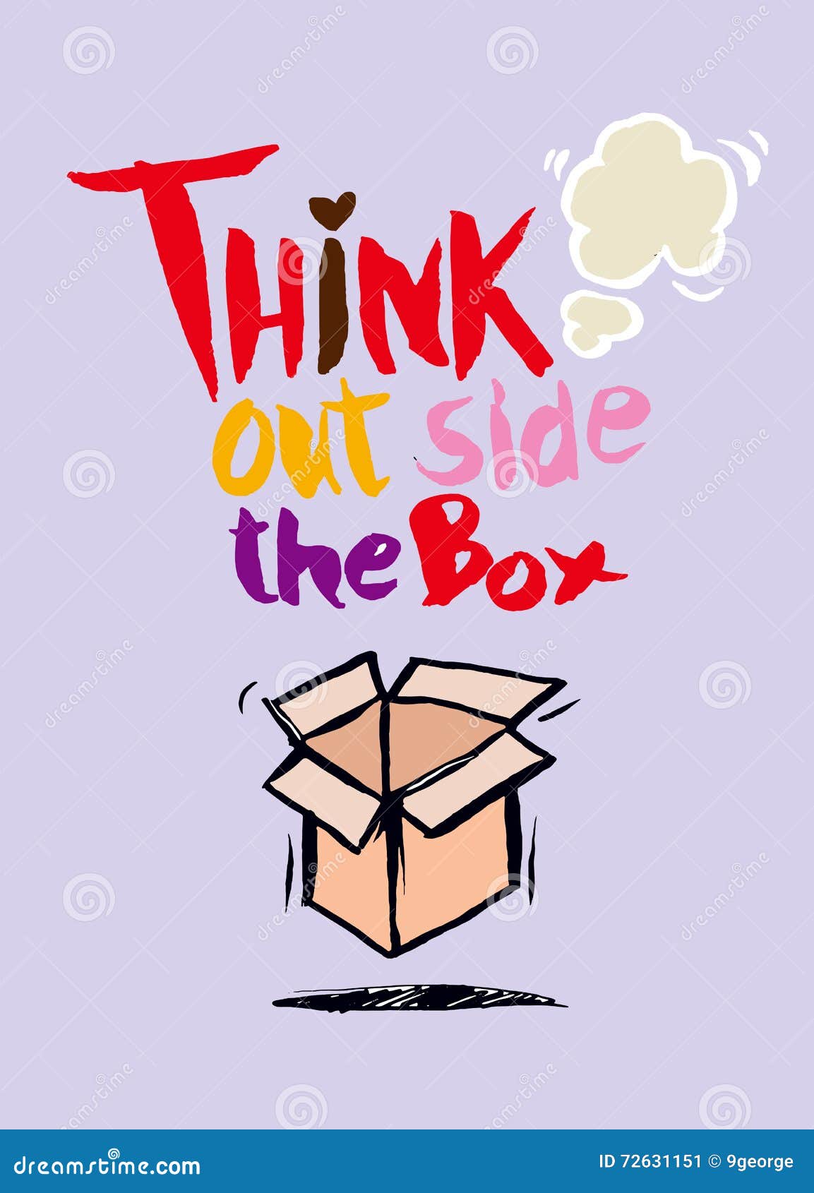 Hand Drawn Doodles,think Out Side the Box Concept Stock Vector ...