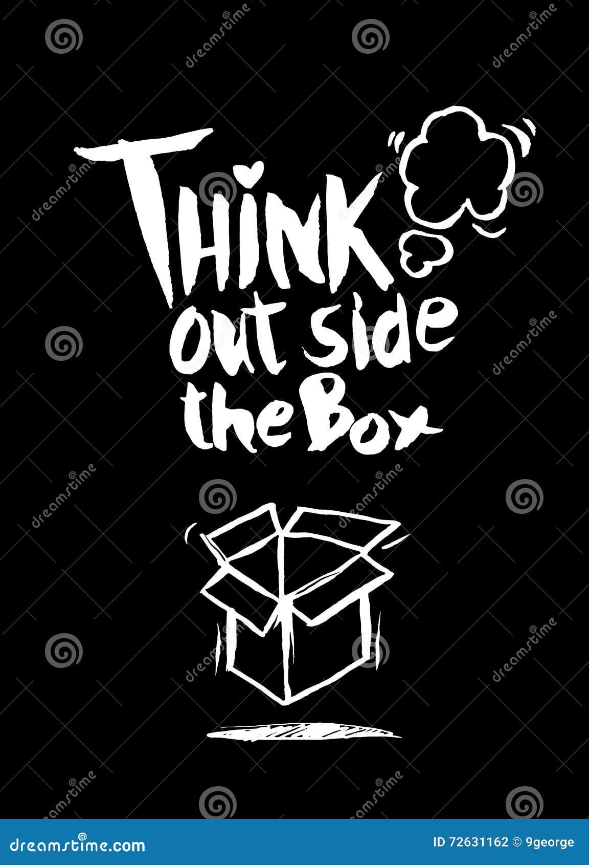Hand Drawn Doodles,think Out Side the Box Concept Stock Vector ...