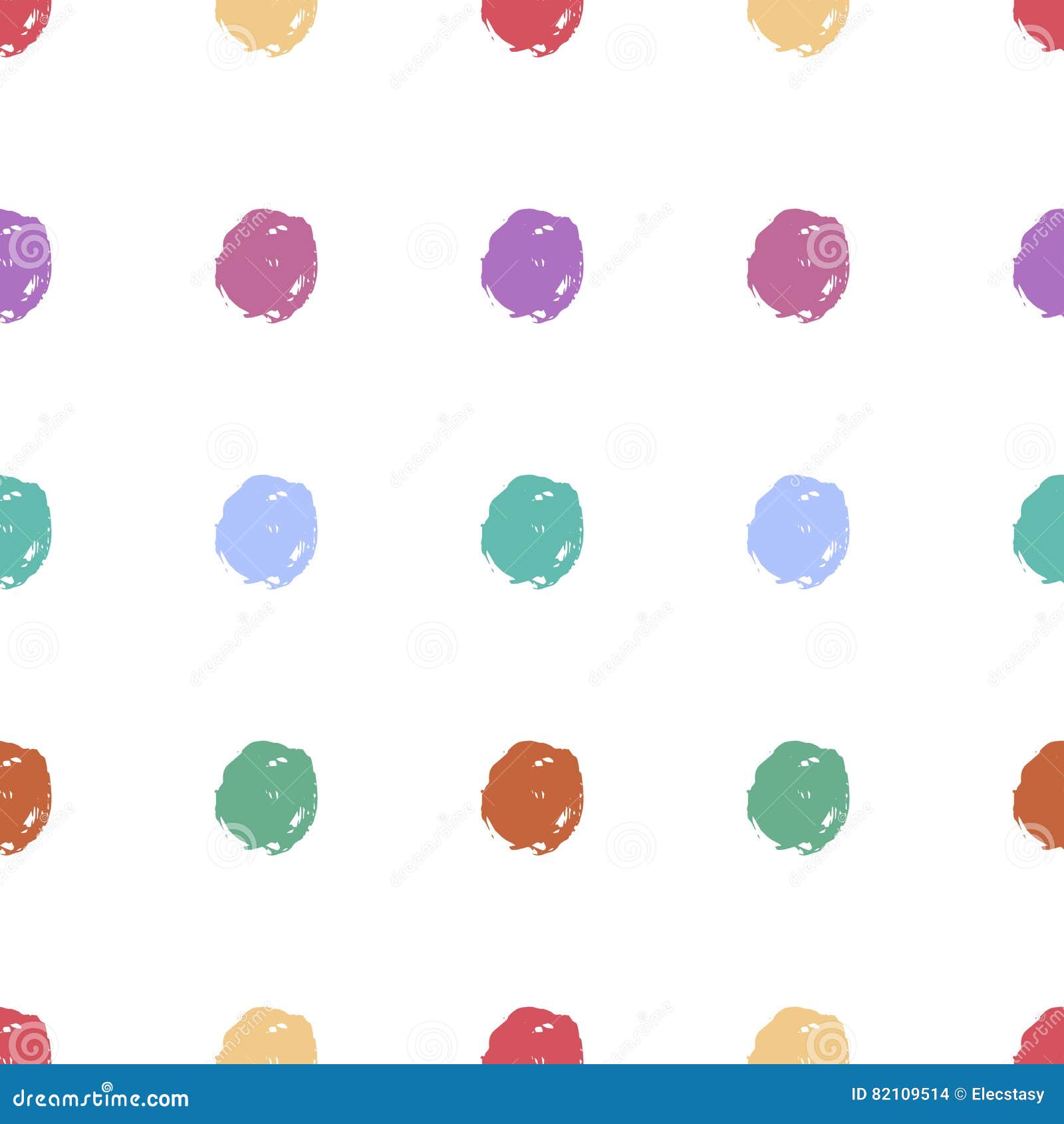 Hand Drawn Dots Seamless Pattern. Vector Image Stock Vector ...
