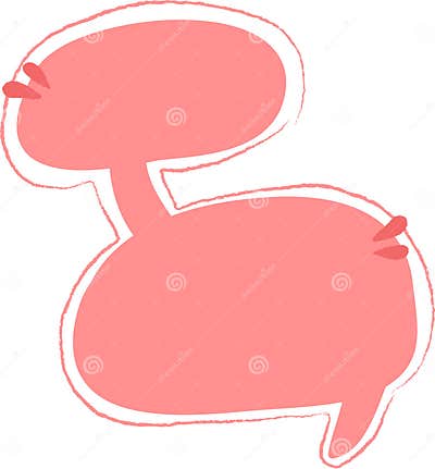 Hand Drawn Double Speech Bubble Stock Illustration - Illustration of ...