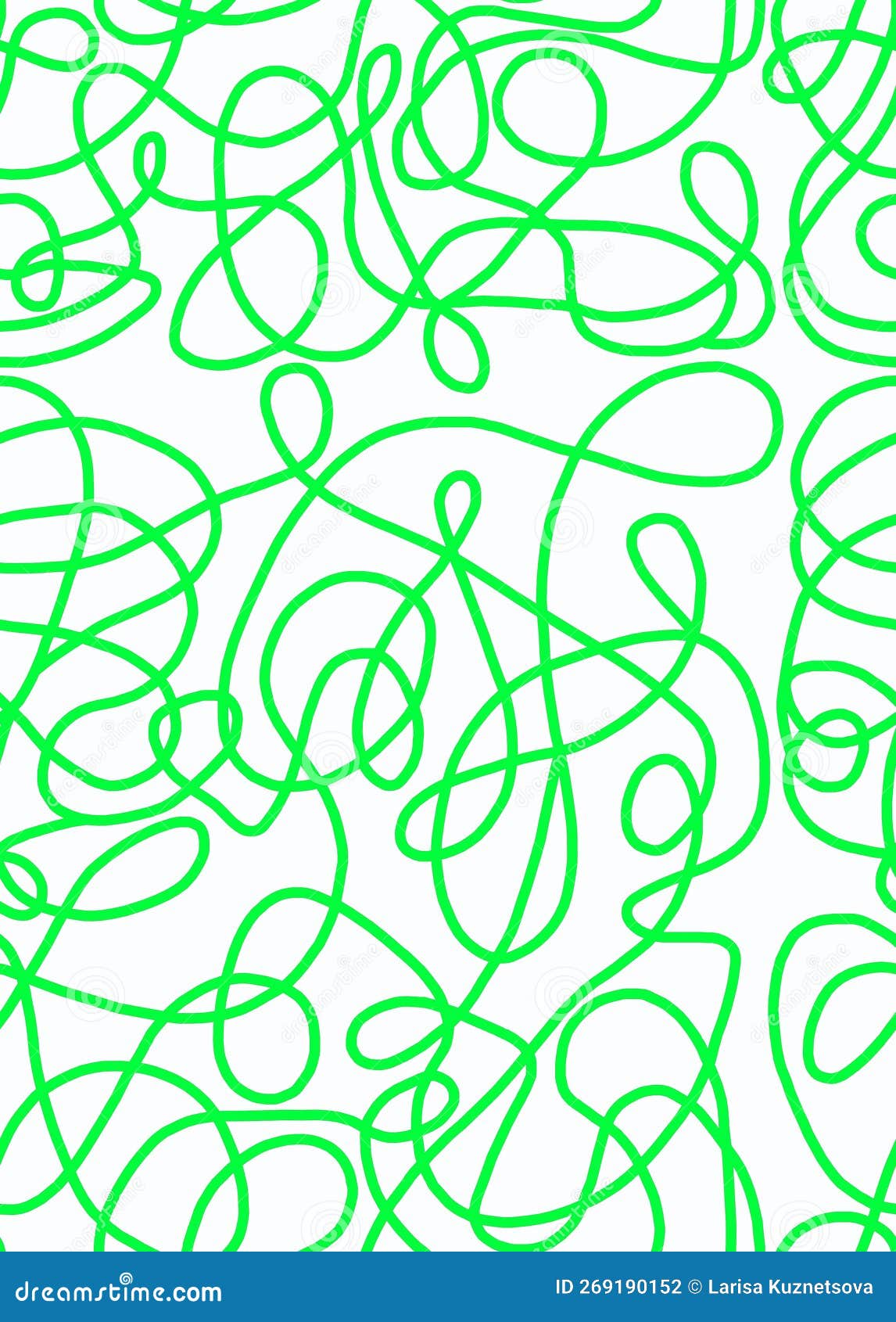 A Hand-drawn Drawing with Green Lines on a White Background. Stock ...