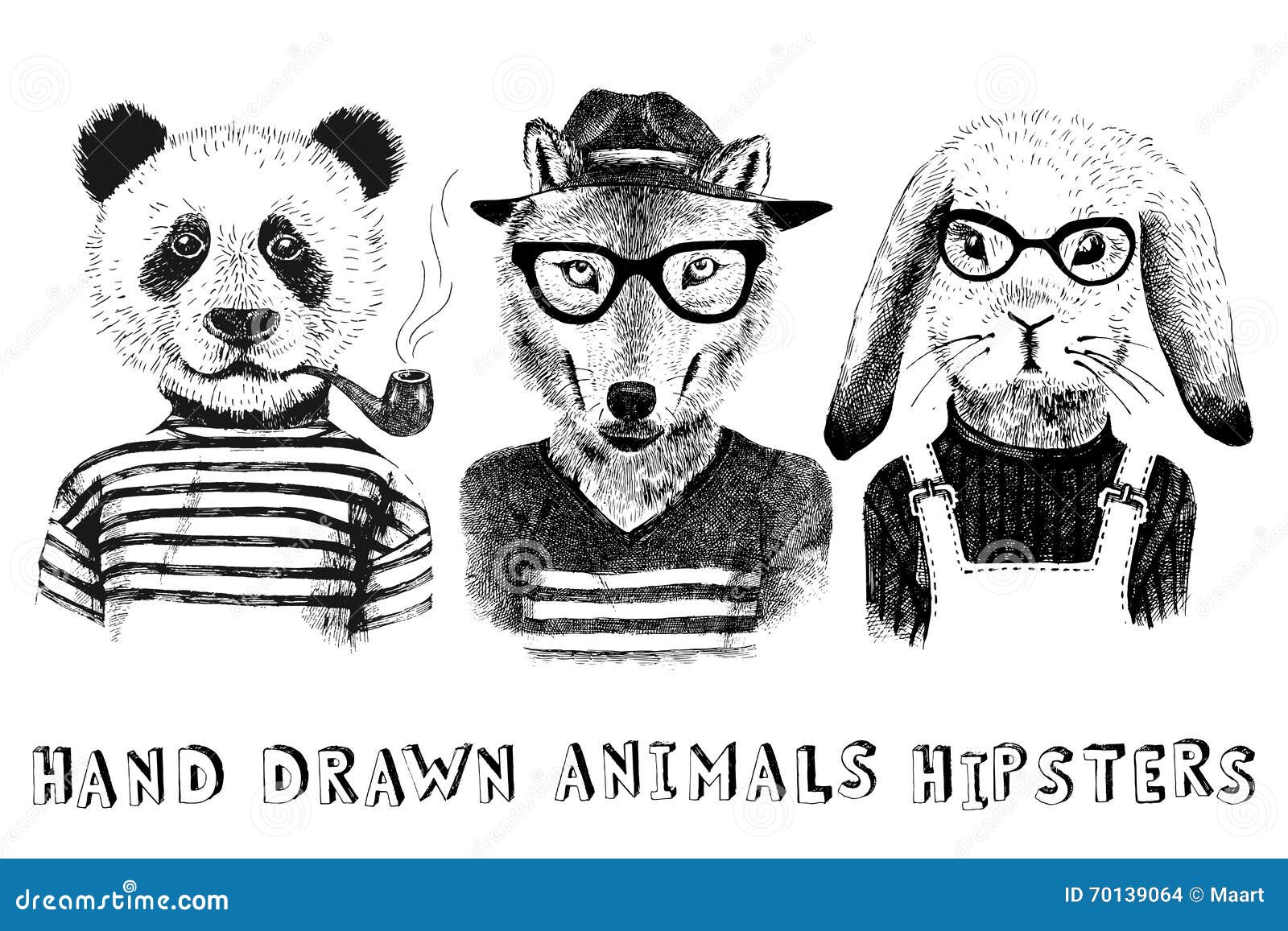 Hipster Animal Rabbit In Crown. Hand Drawing Muzzle Of Bunny Vector ...