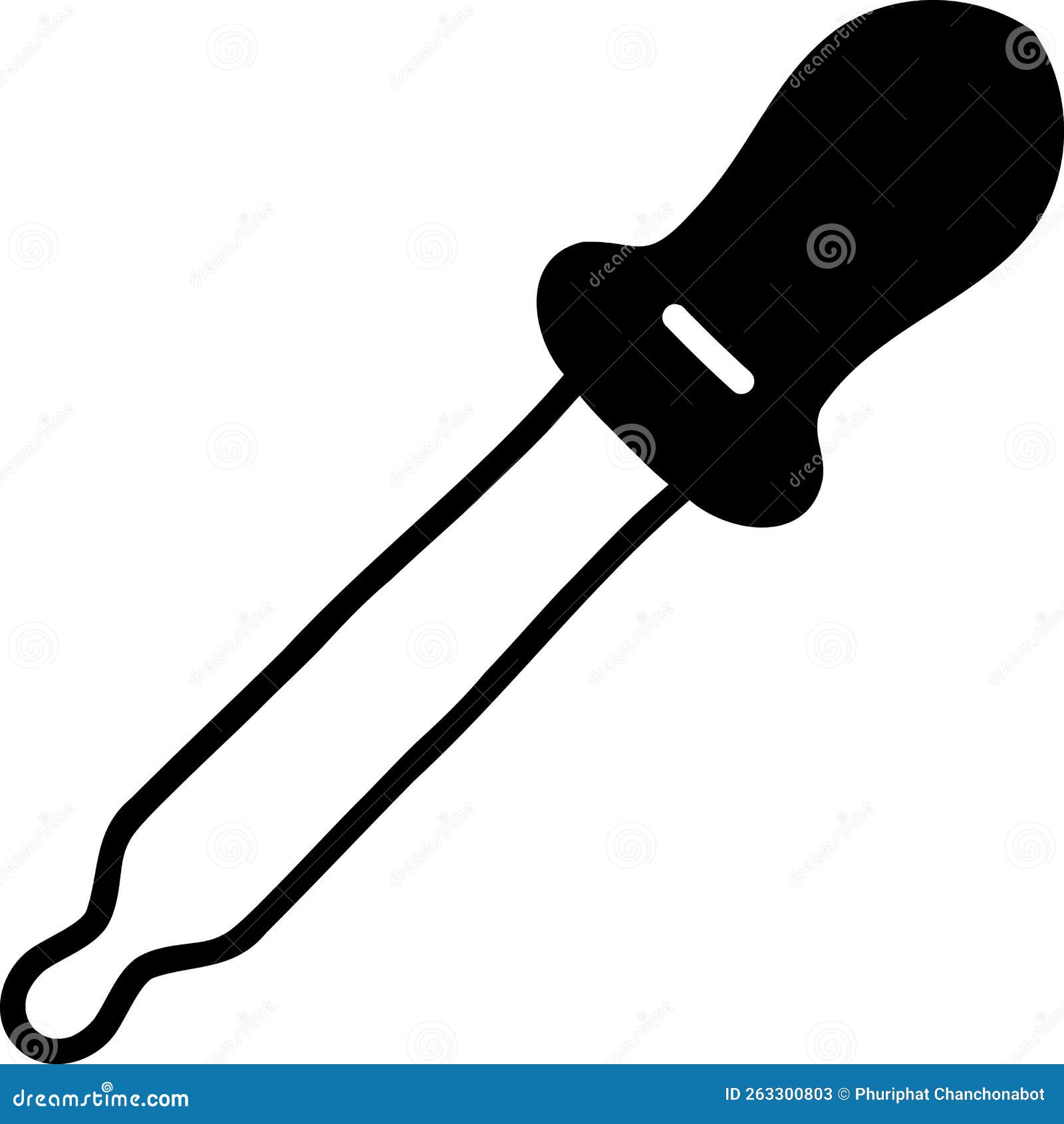 Dropper Illustration On White Background. Eyedropper Drawing ...