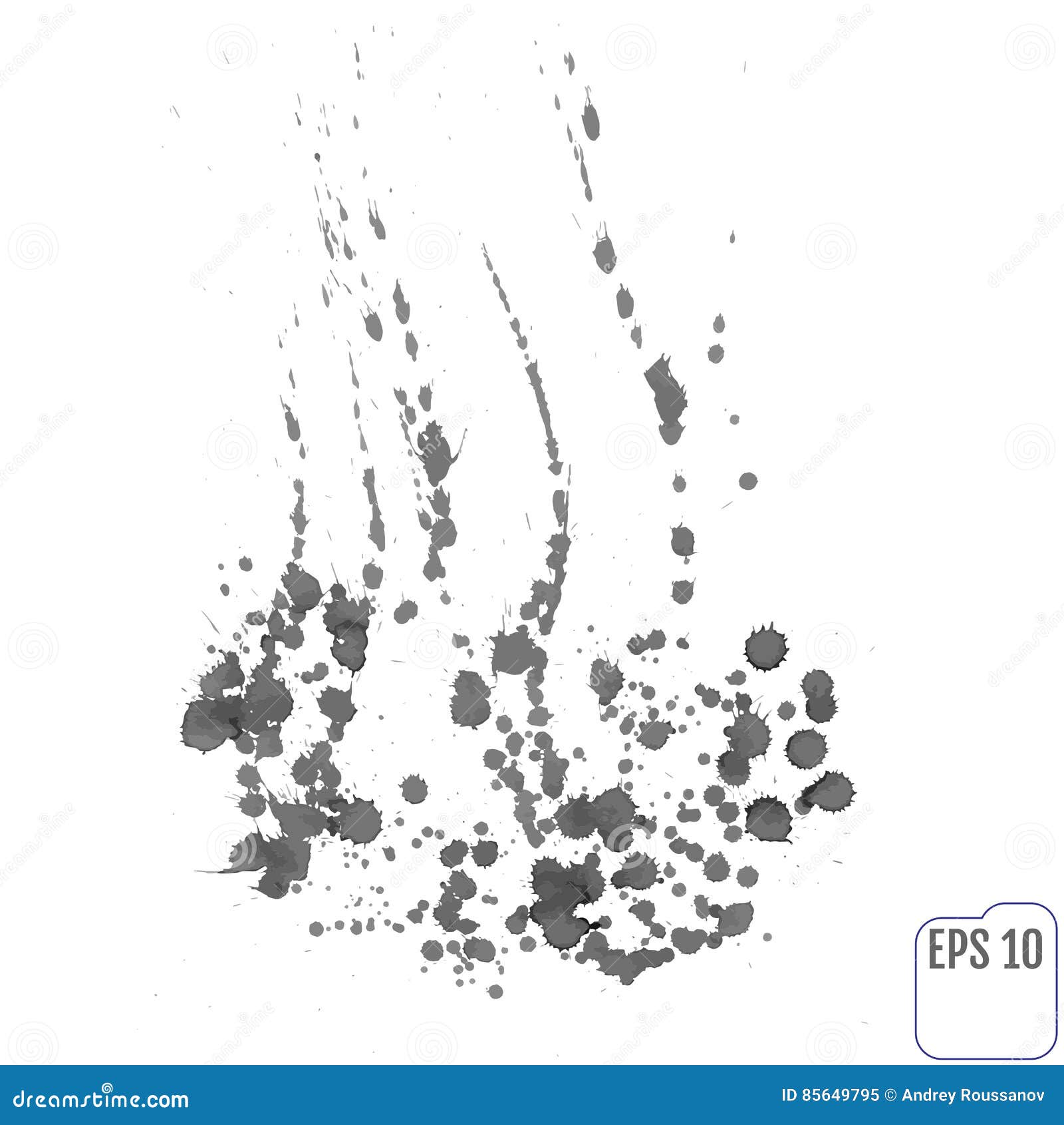 Hand drawn drops of ink stock vector. Illustration of spray - 85649795