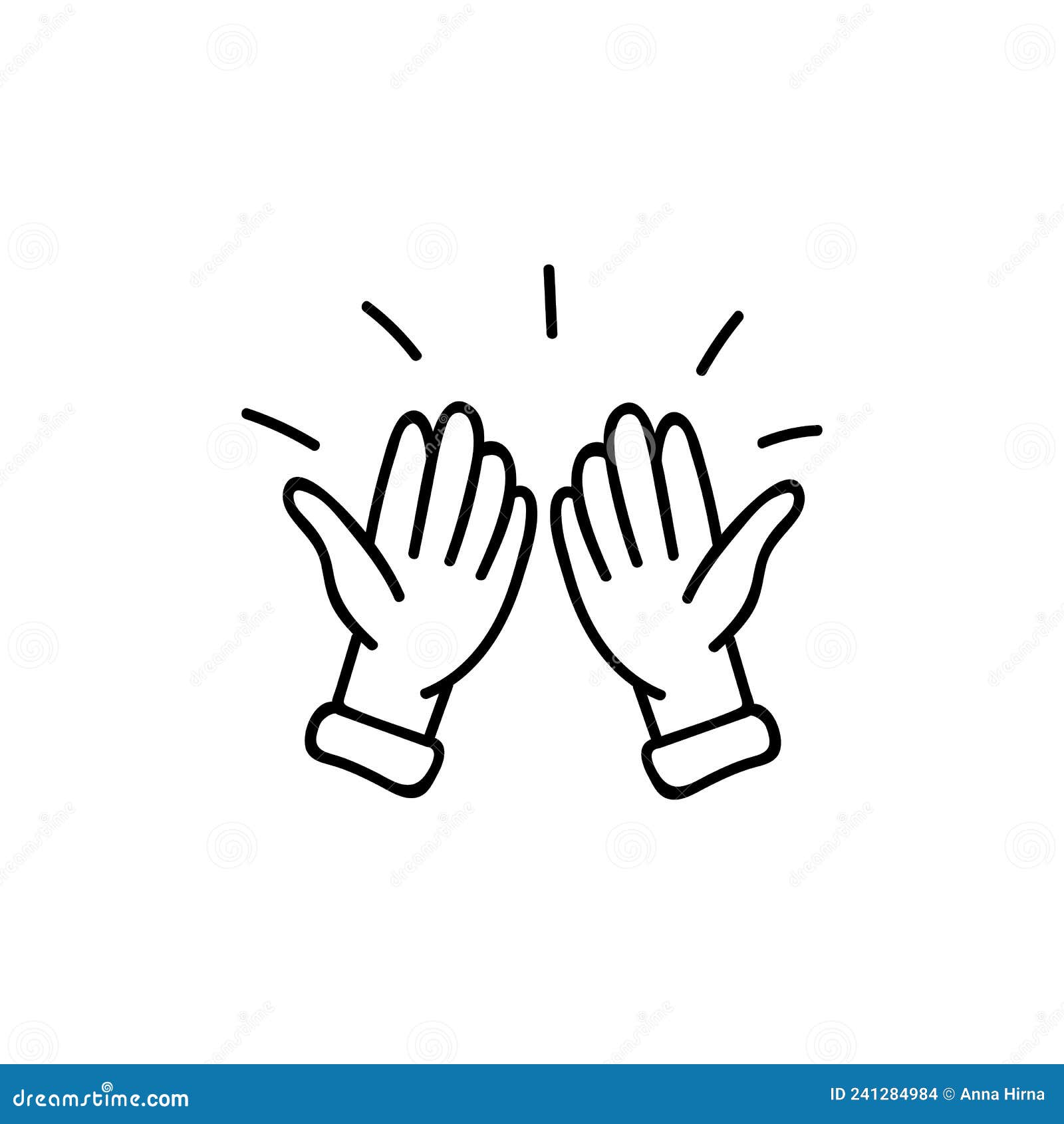 Hand Drawn Dua Hands. Vector Illustration in Doodle Style Stock Vector ...