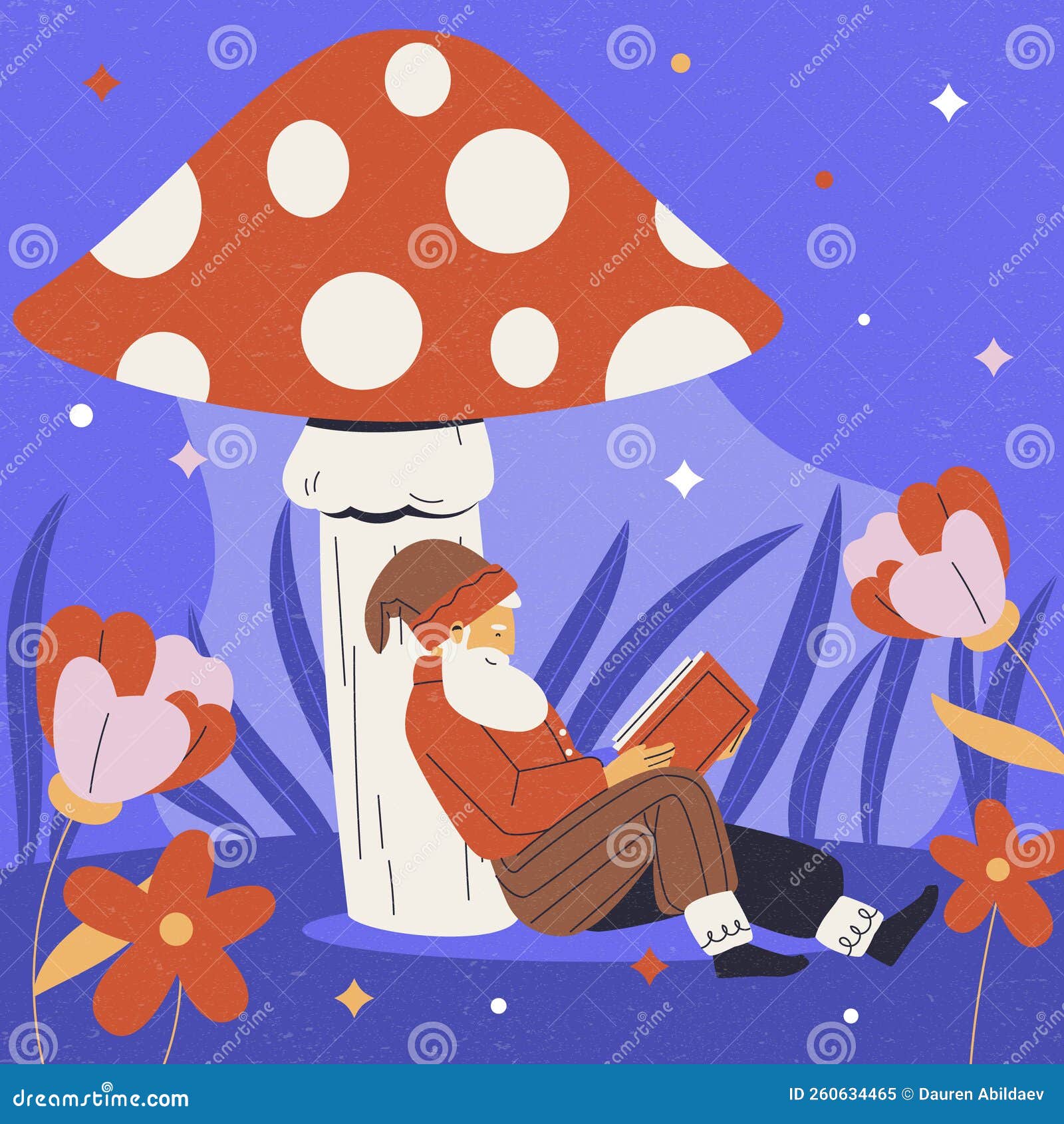 Hand Drawn Dwarf Vector Illustration. Stock Vector - Illustration of ...