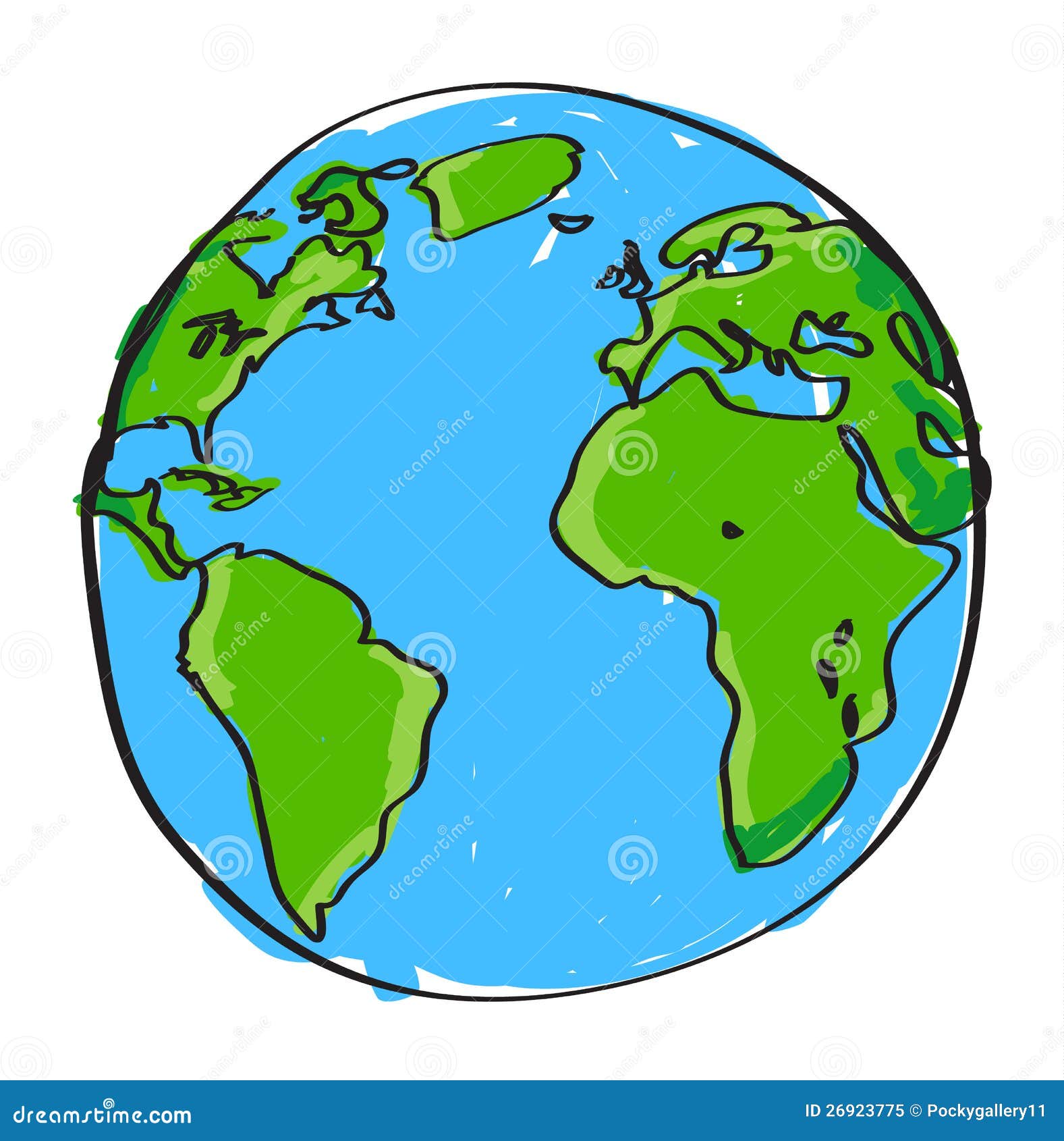 Hand drawn earth stock vector. Illustration of education - 26923775