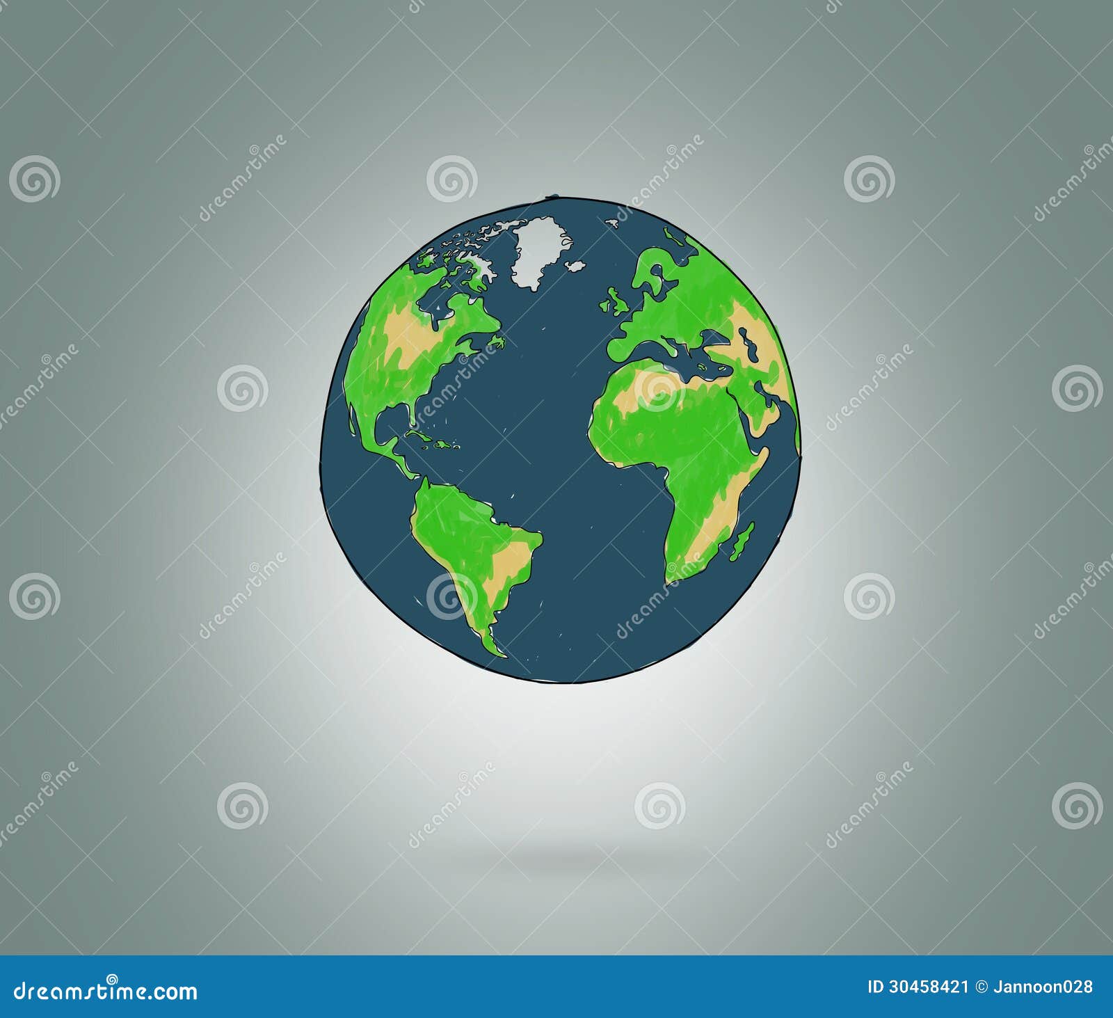 Hand drawn earth stock illustration. Illustration of nature - 30458421