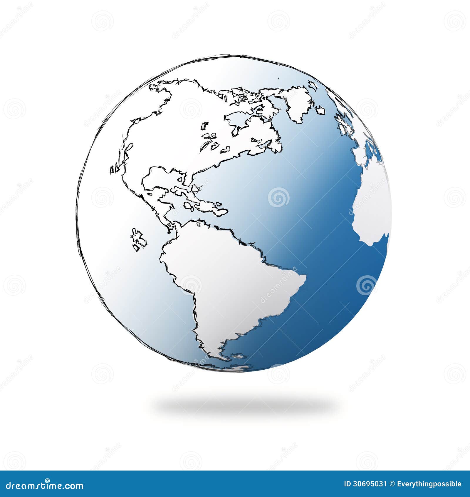 Hand drawn the earth stock illustration. Illustration of card - 30695031