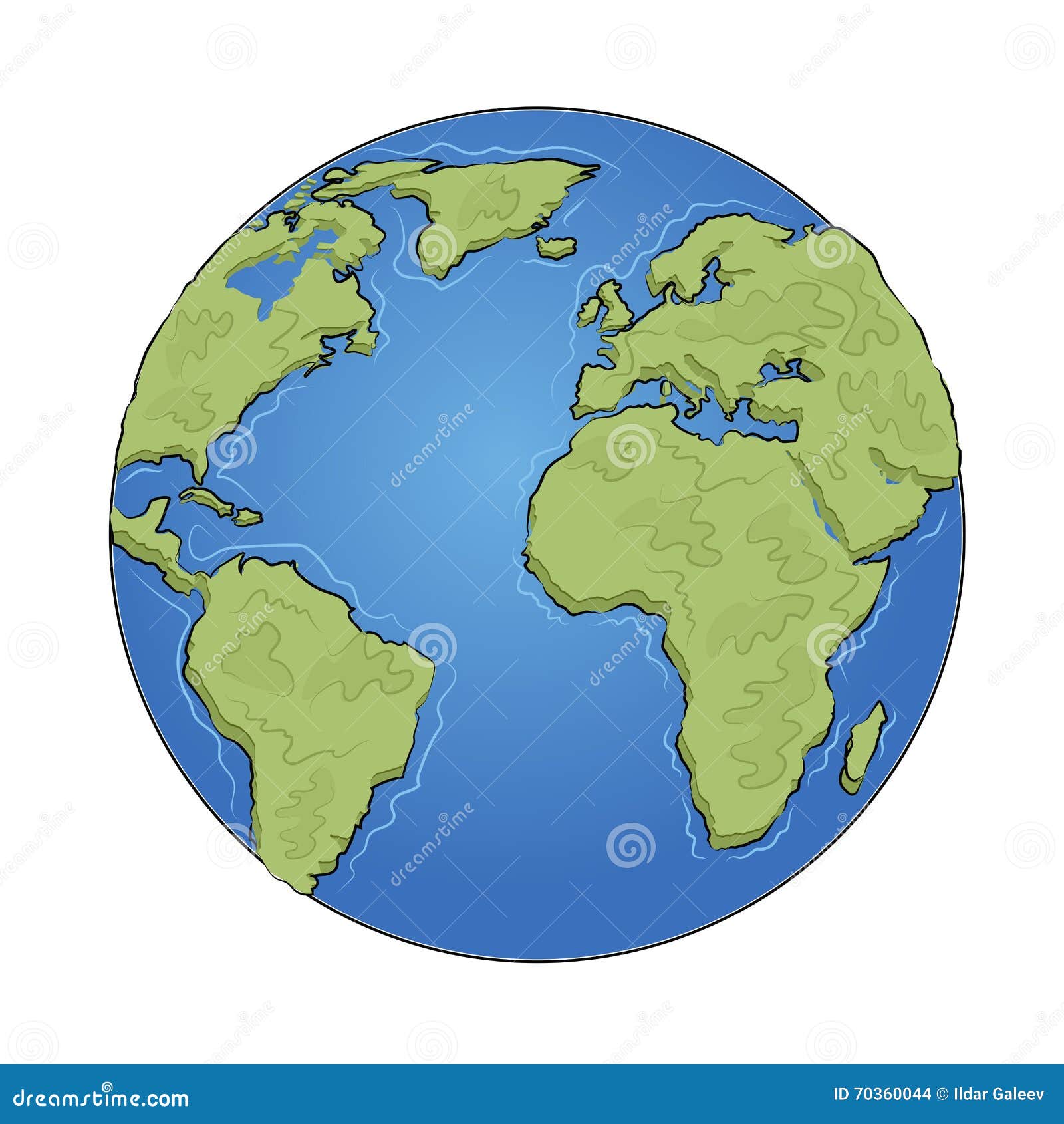 Hand Drawn Earth on White Background Stock Vector - Illustration of ...