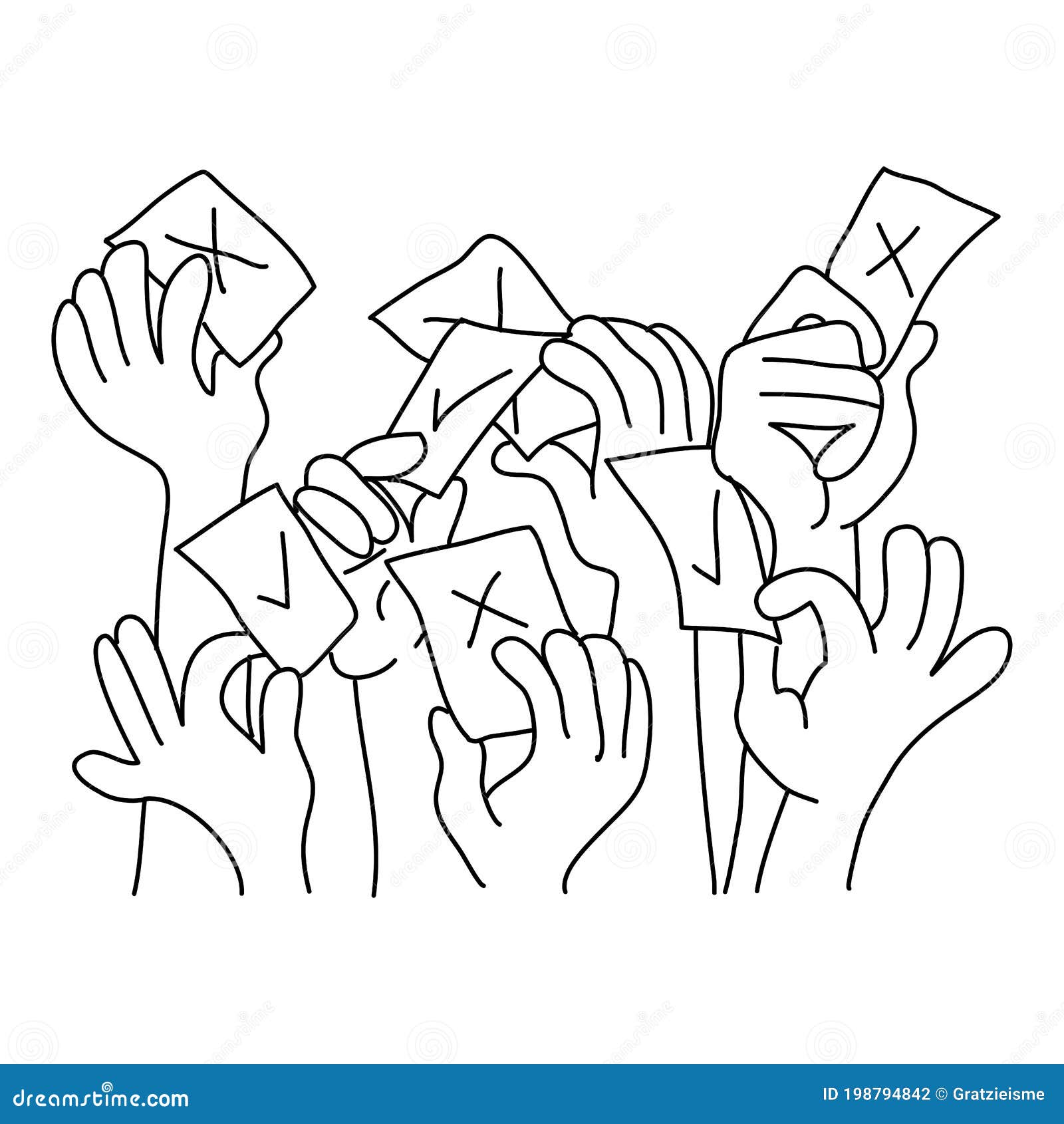 Hand Drawn of an Election Concept. Vector. Illustration. Sketch Stock ...