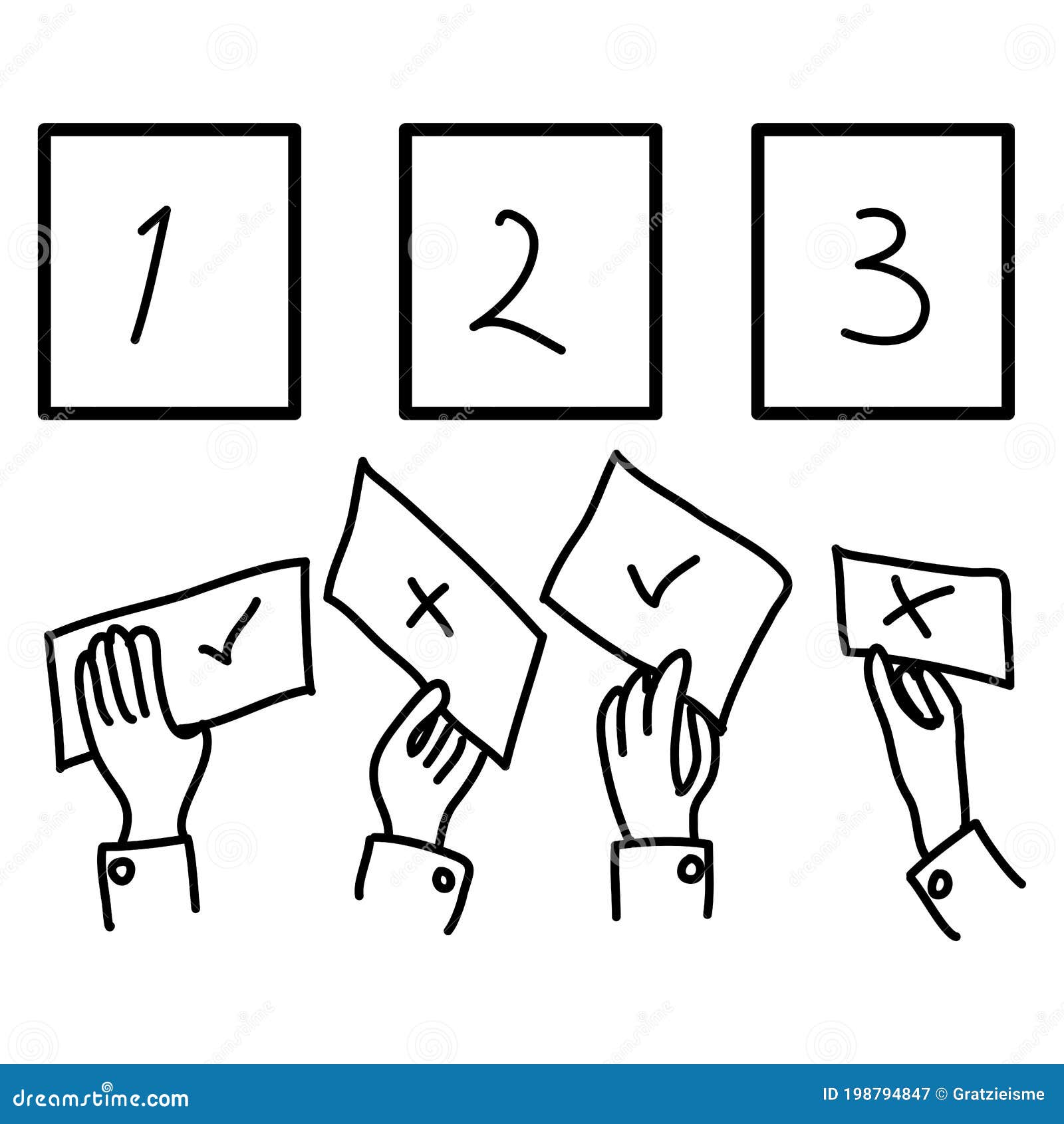 Hand Drawn of an Election Concept. Vector. Illustration Stock Vector ...