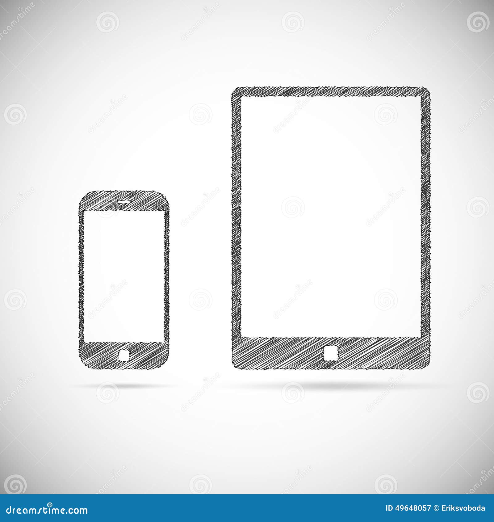 Hand-drawn Electronic Devices Stock Vector - Illustration of smart ...