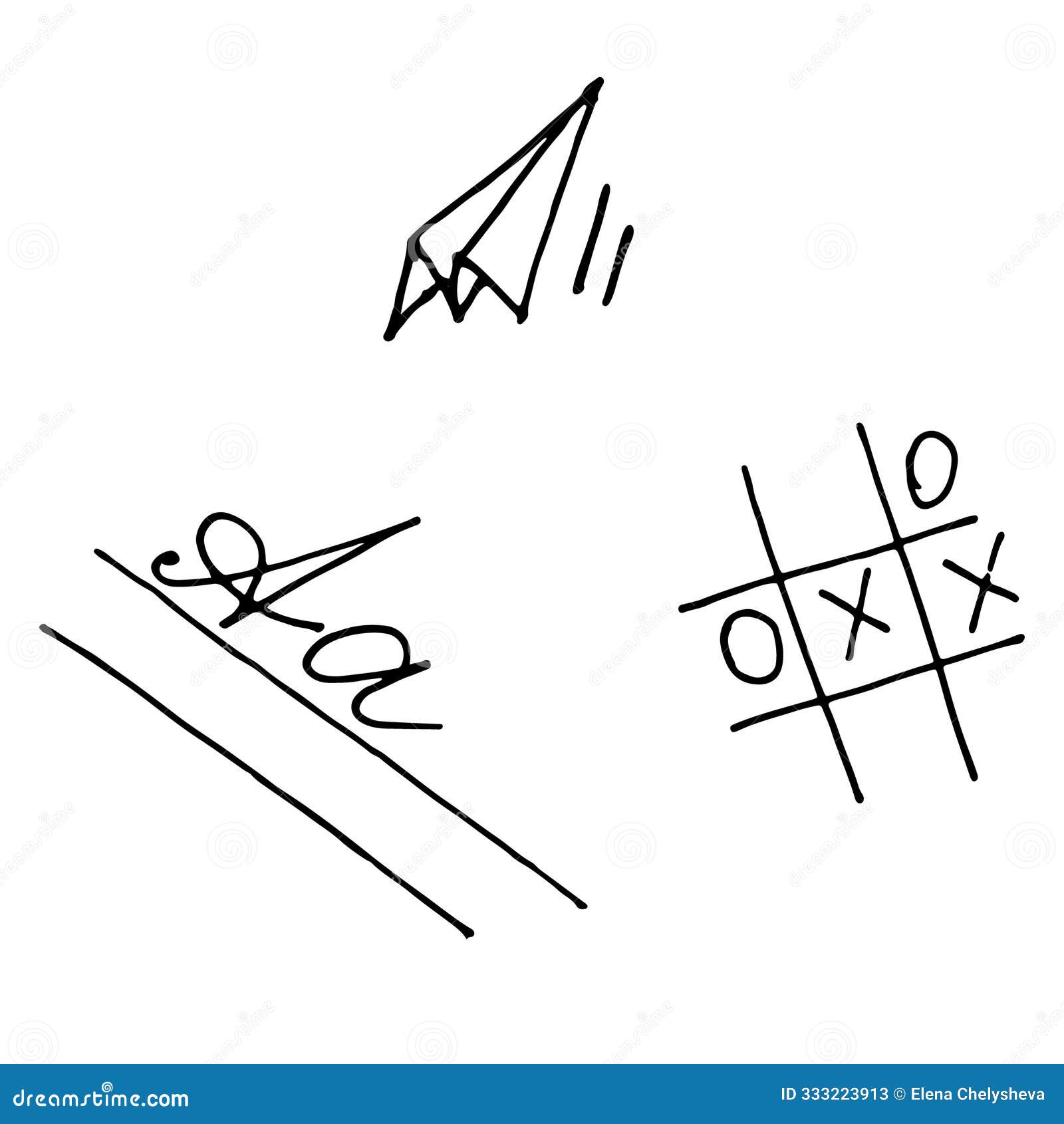 Hand-drawn Elements, Children S School Drawing Stock Illustration ...