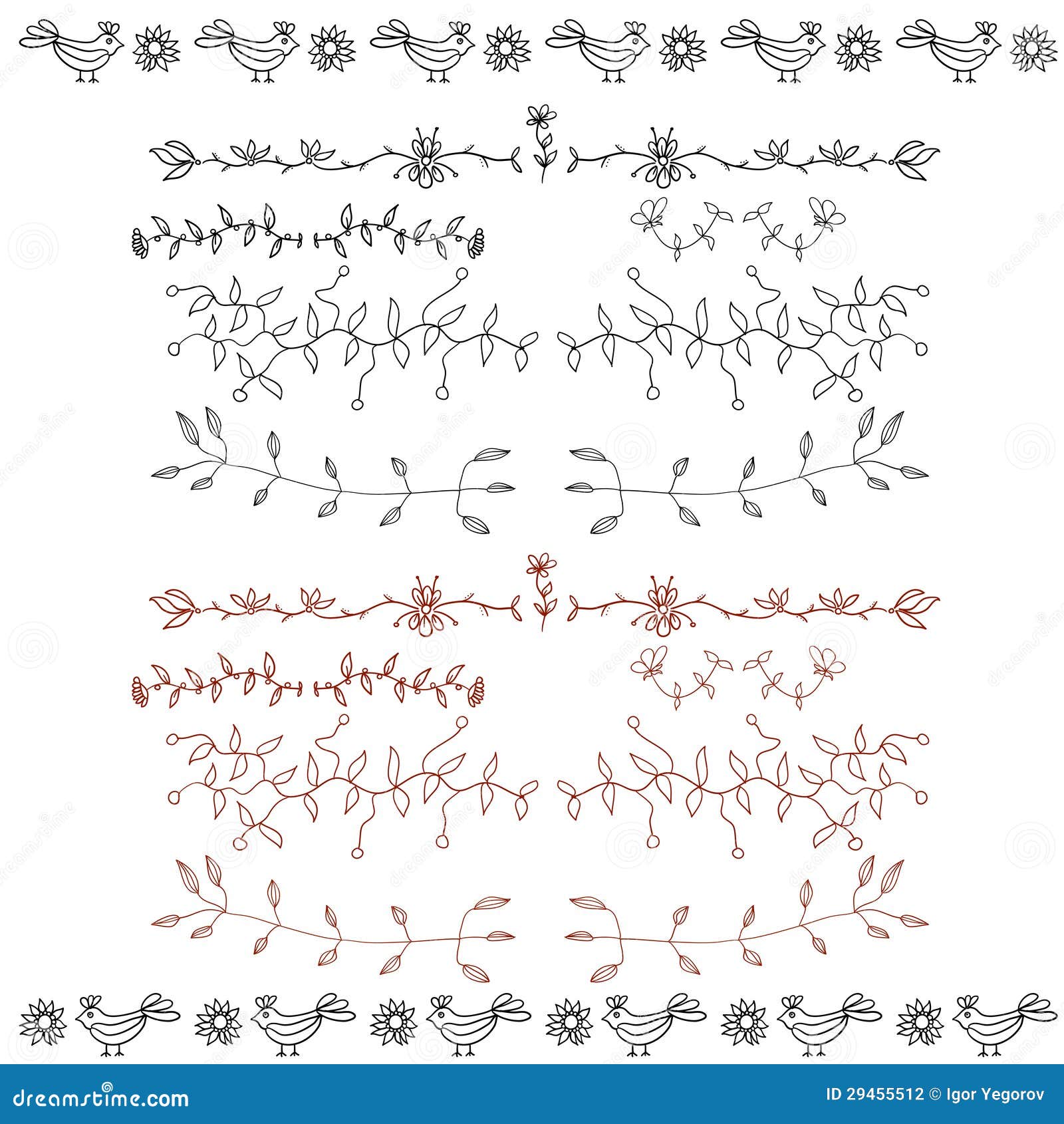 Hand-drawn Elements and Monograms. Stock Vector - Illustration of decoration, frame: 29455512