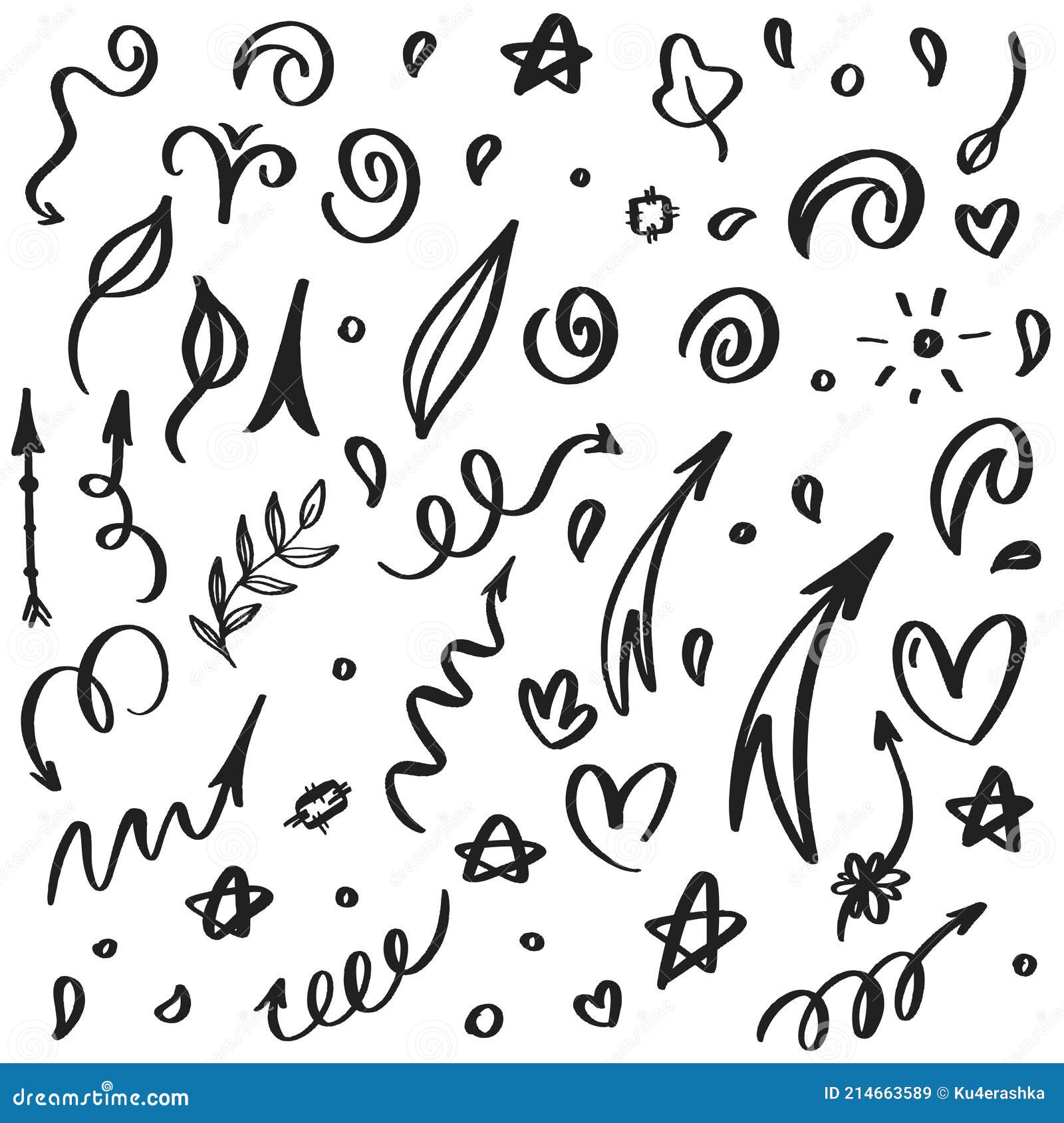 Hand Drawn Elements - Vector Design Stock Vector - Illustration of ...